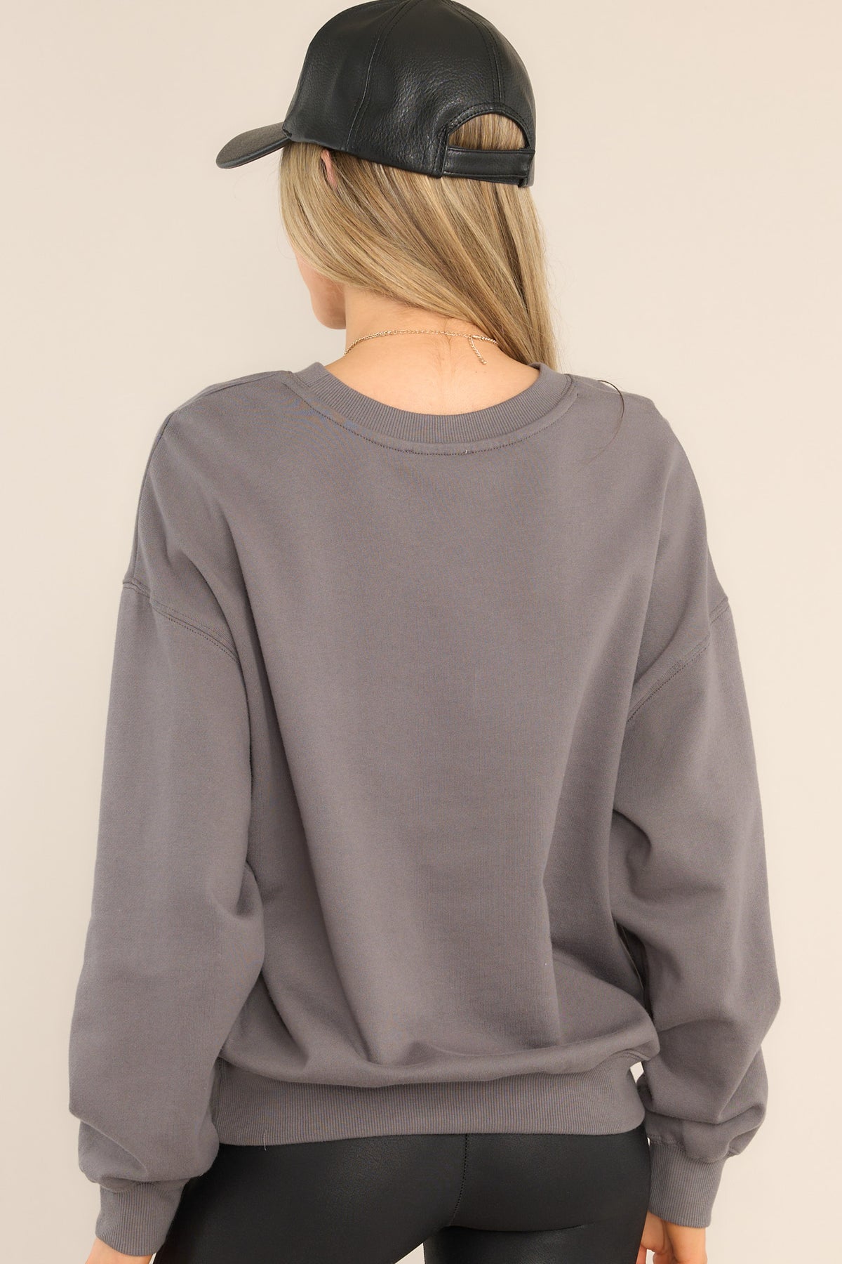Cozy Charcoal Sweatshirt - All Tops | Red Dress