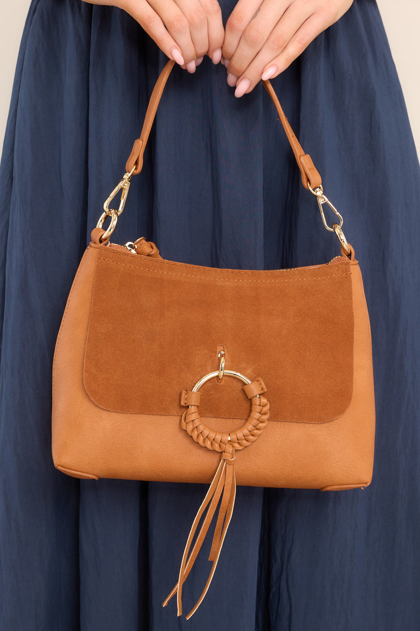 Pretty Tan Detailed Bag - Accessories | Red Dress