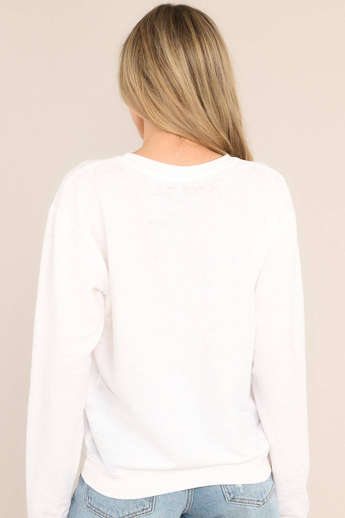 RECYCLED KARMA Styx Crystal Ball White Sweatshirt - All Tops | Red Dress