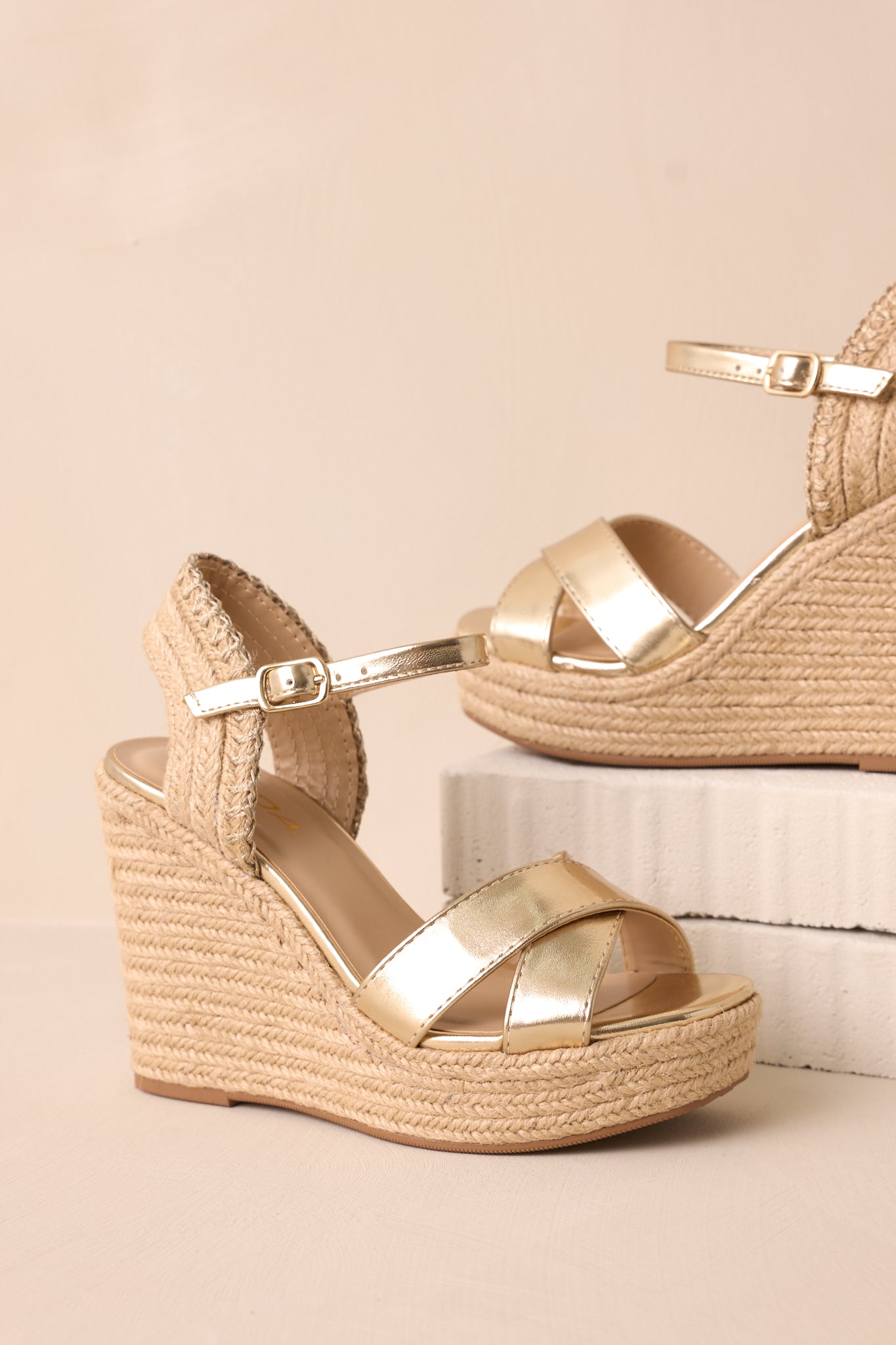 Gold Platform Wedges - All Shoes | Red Dress