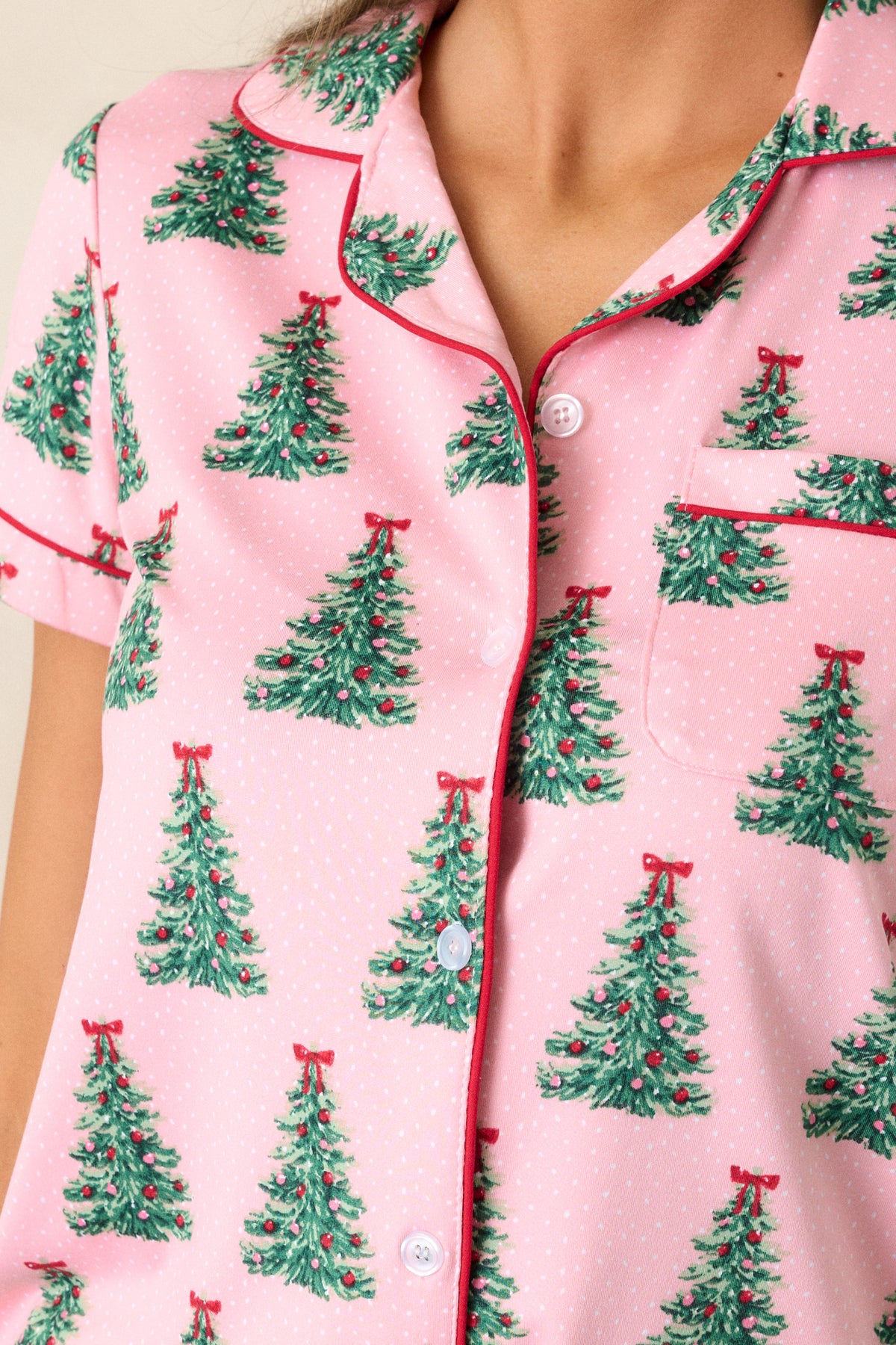 Pink Pajama Top - All Pajamas | Red Dress