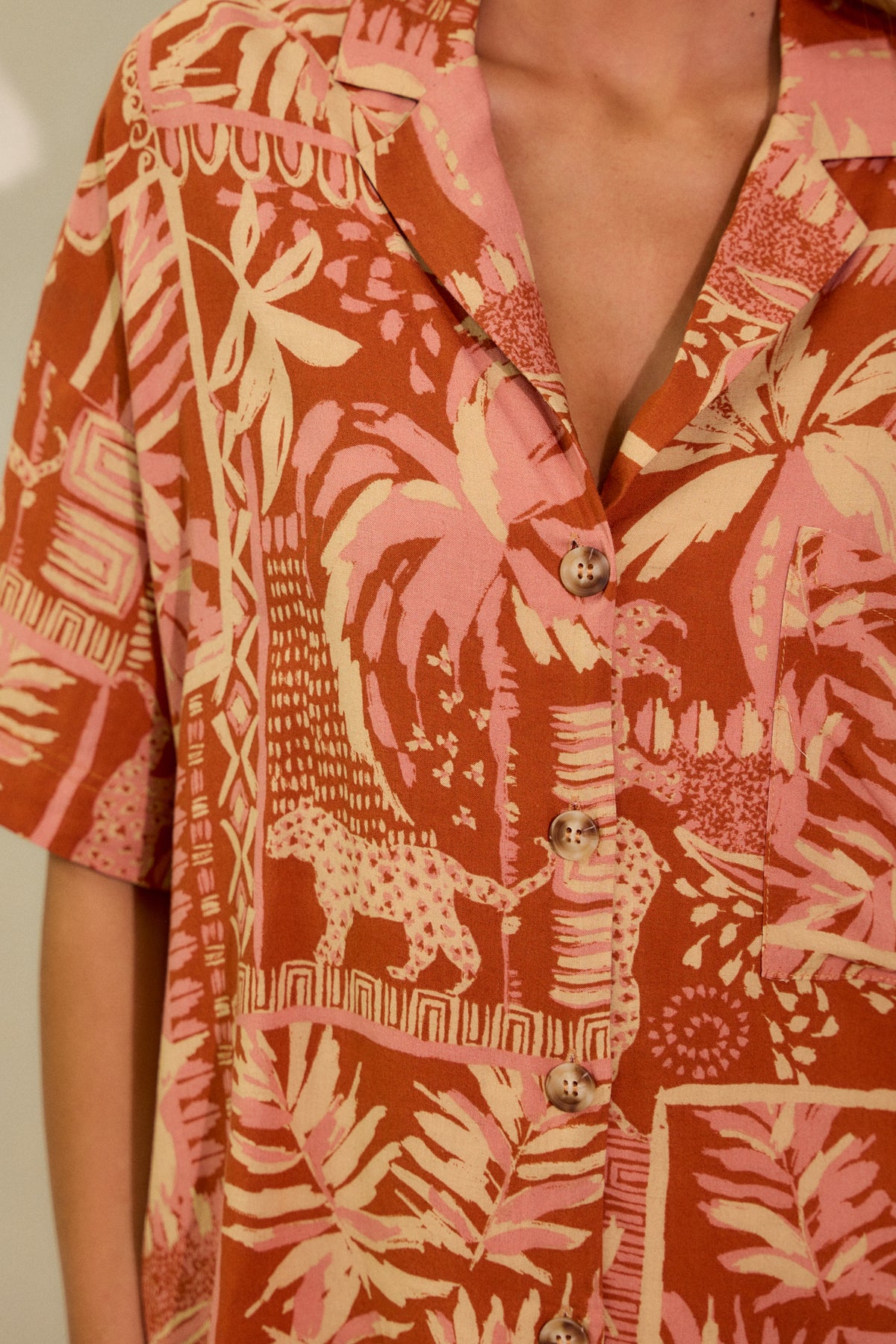 Sienna Rose Tropical Print Top - All Tops | Red Dress