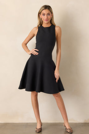 Black Drop Waist Mini Dress - All Dresses | Red Dress