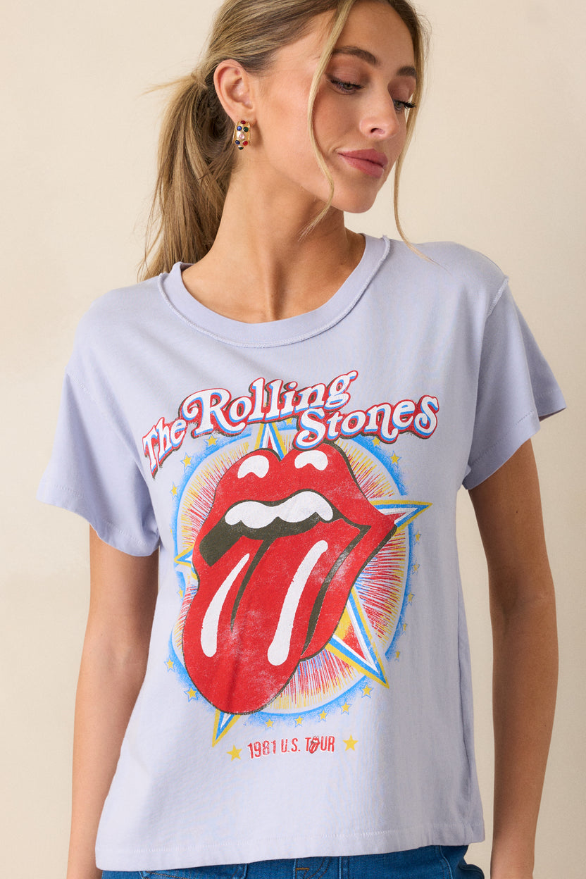 The Rolling Stones 1981 Tour Lavender Tee - Tees | Red Dress
