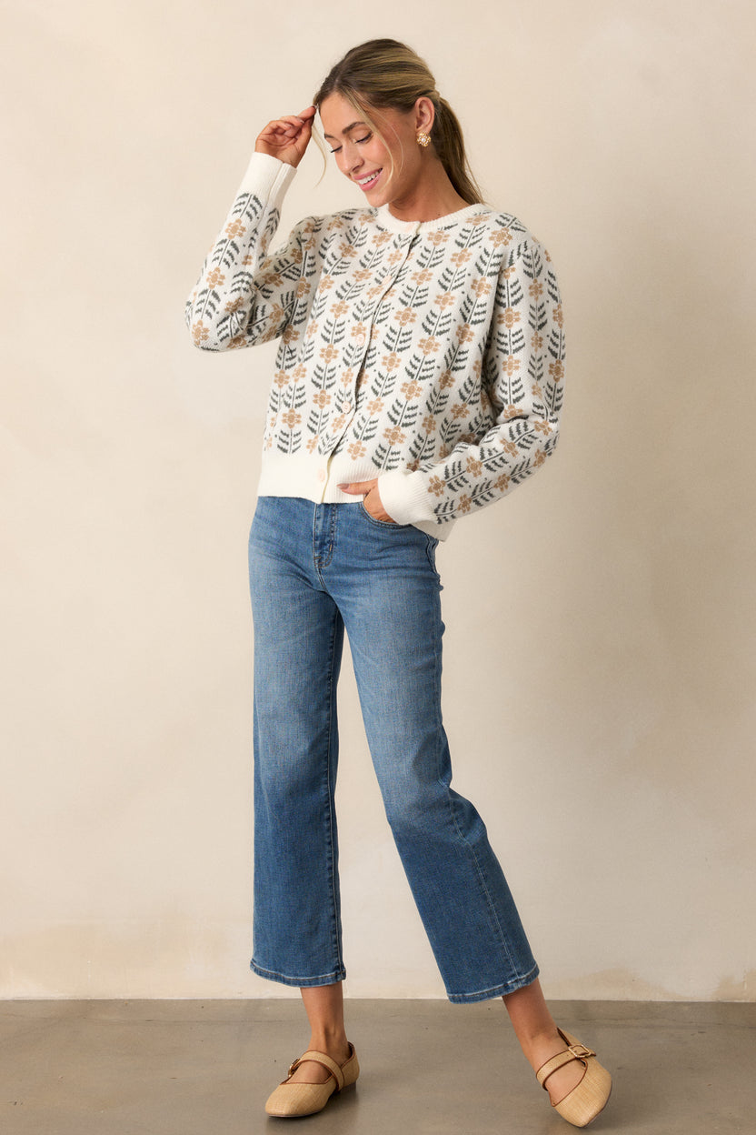 Charming Ivory Button Front Cardigan - All Outerwear | Red Dress