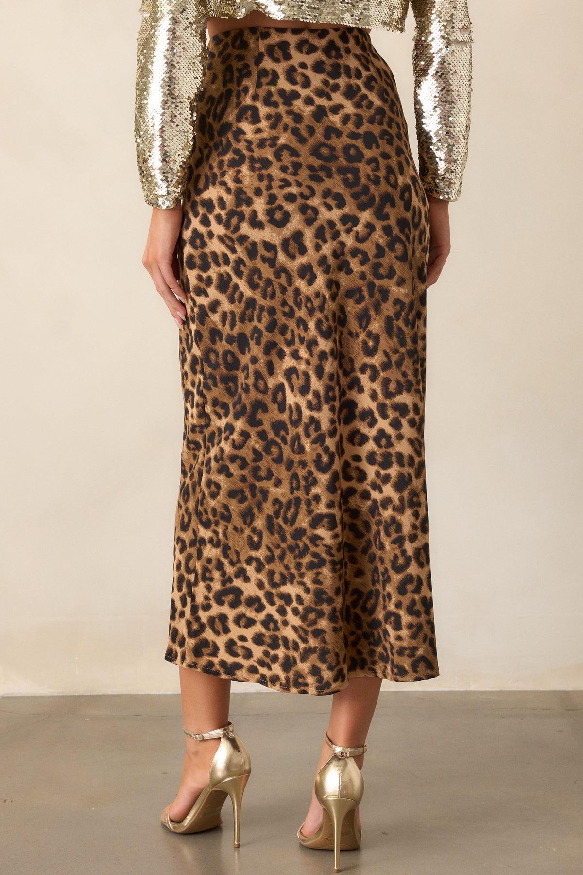 Leopard Print Midi Skirt - All Bottoms | Red Dress