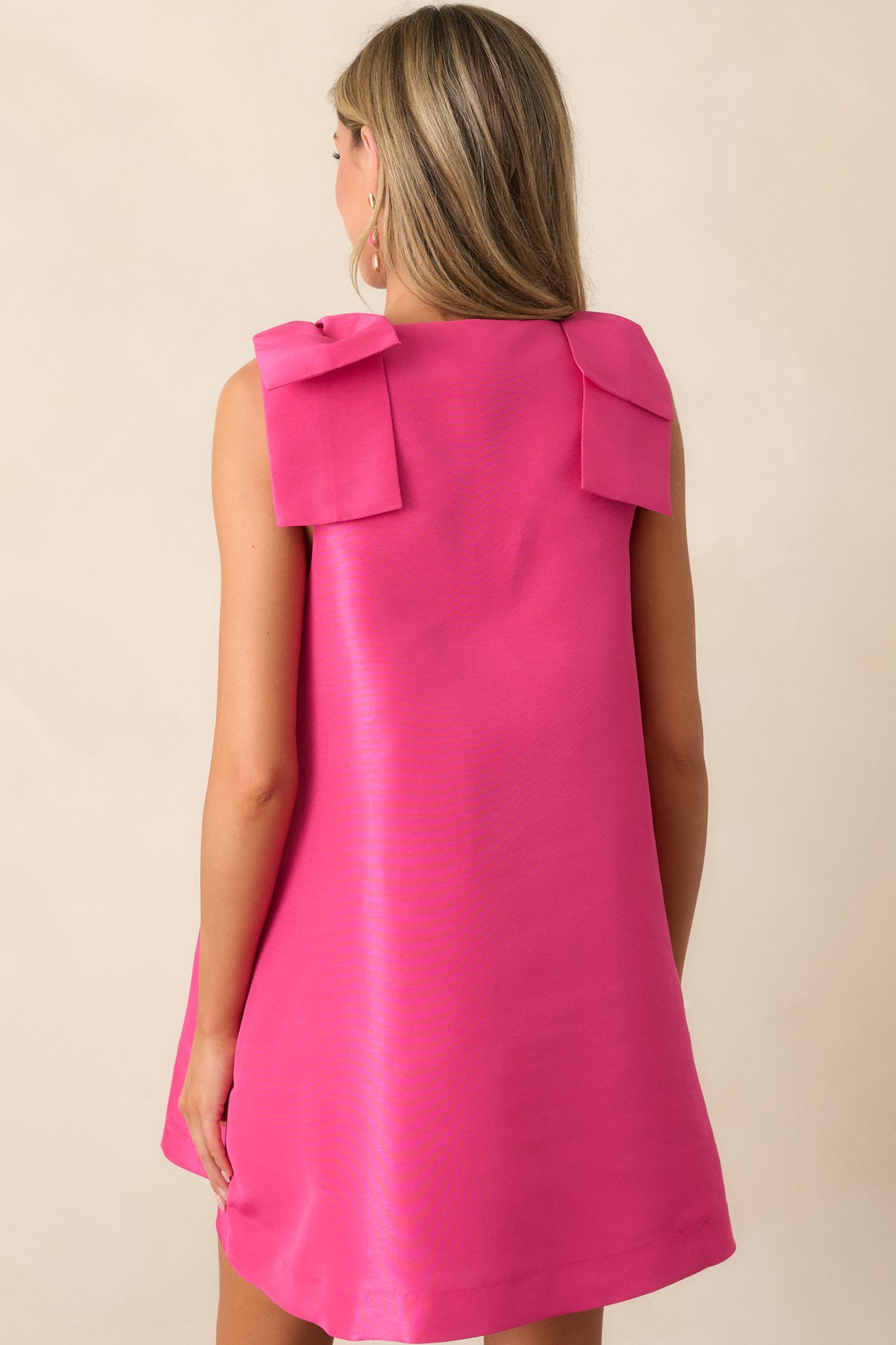 Fuchsia Sleeveless Mini Dress - All Dresses | Red Dress