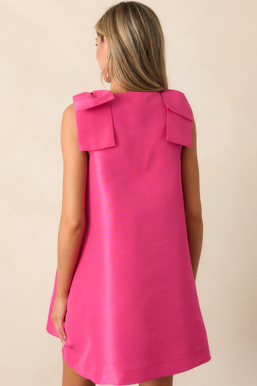 Fuchsia Sleeveless Mini Dress - All Dresses | Red Dress
