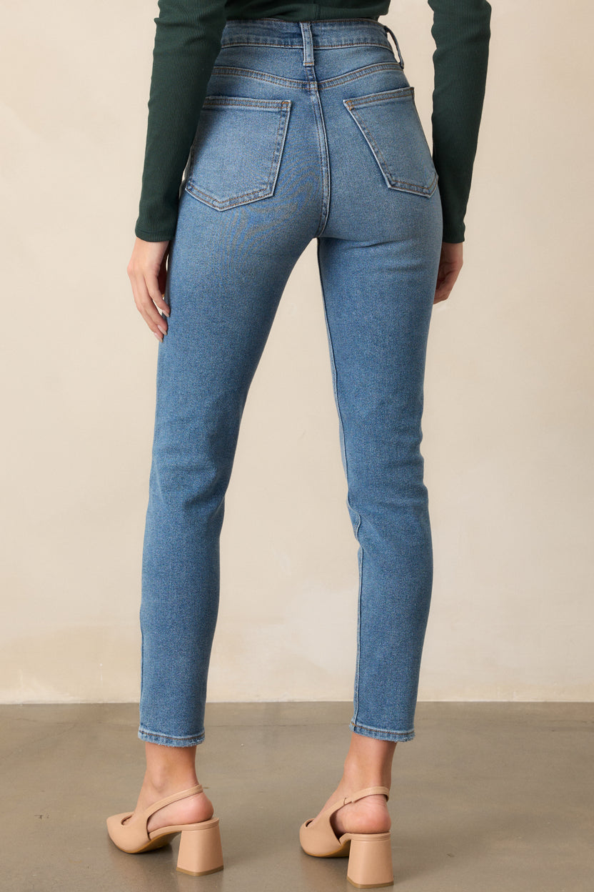 Medium Wash Clean Skinny Jeans - Basics | Red Dress