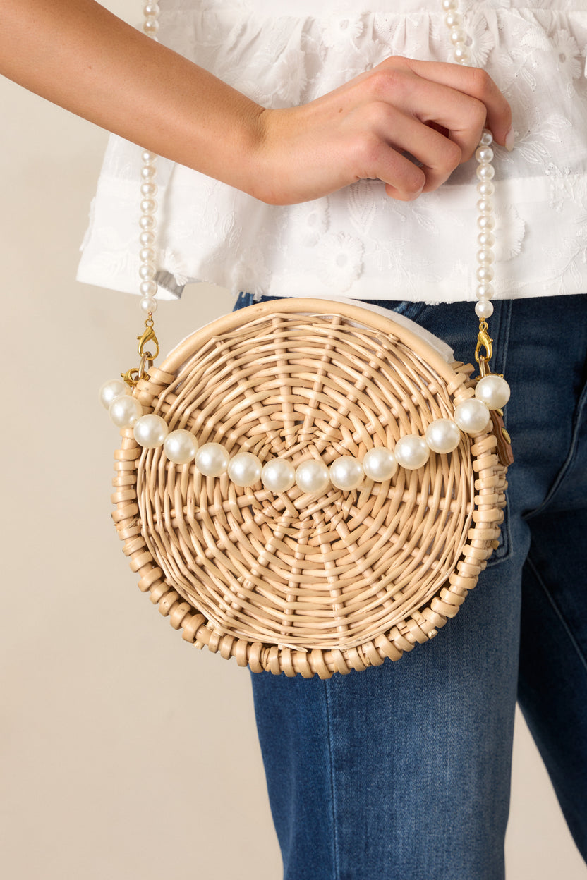 Triple Take Pearl Natural Handbag - All Accessories | Red Dress