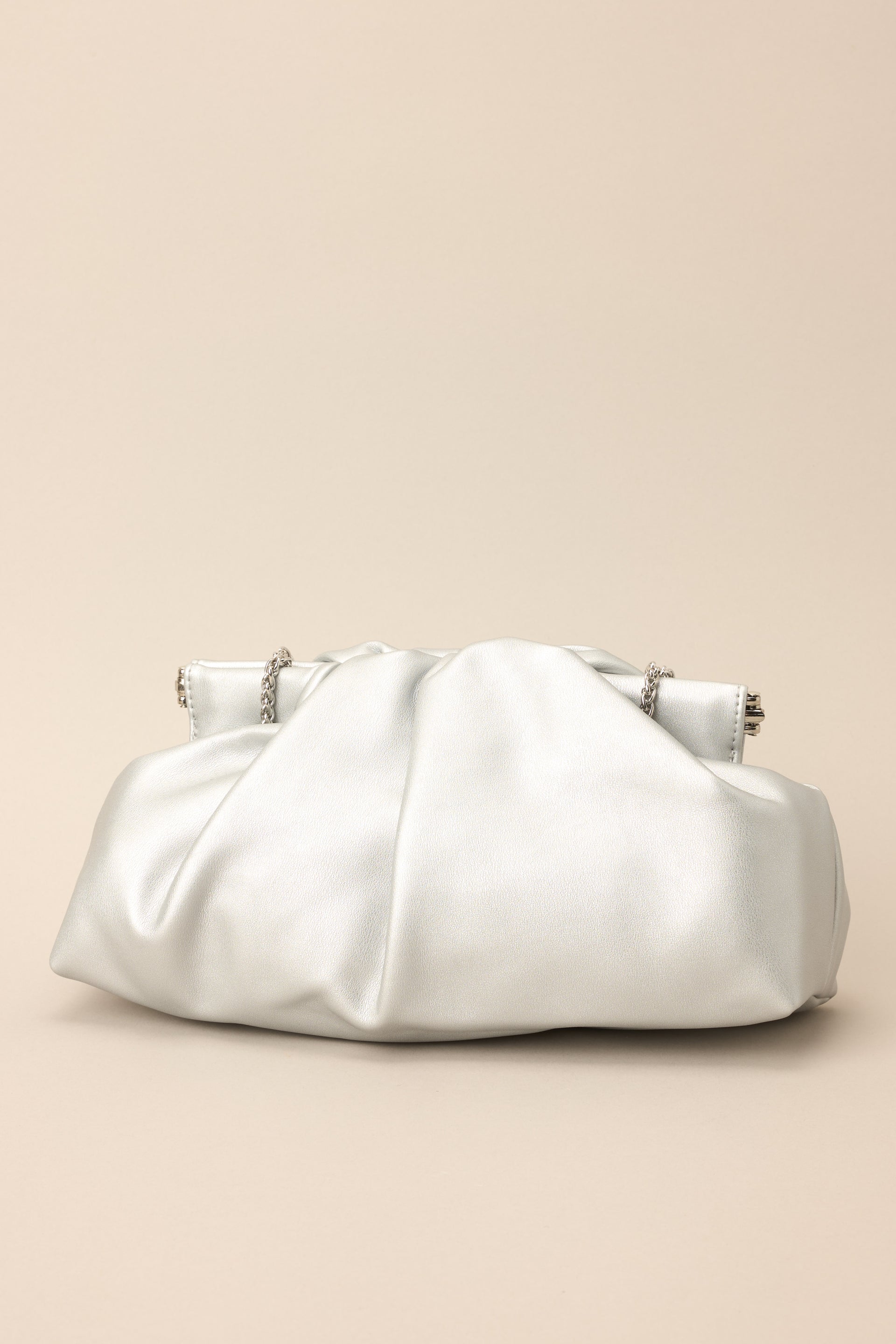 Versatile Silver Crossbody Bag - All Accessories | Red Dress