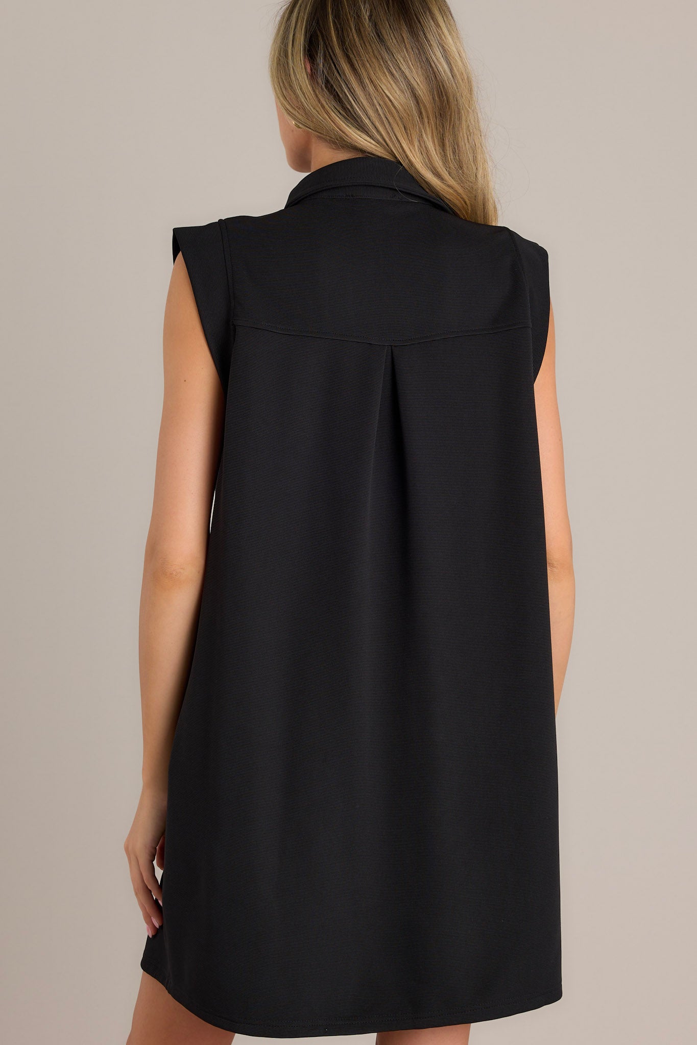 Black Collared Mini Dress - All Dresses | Red Dress