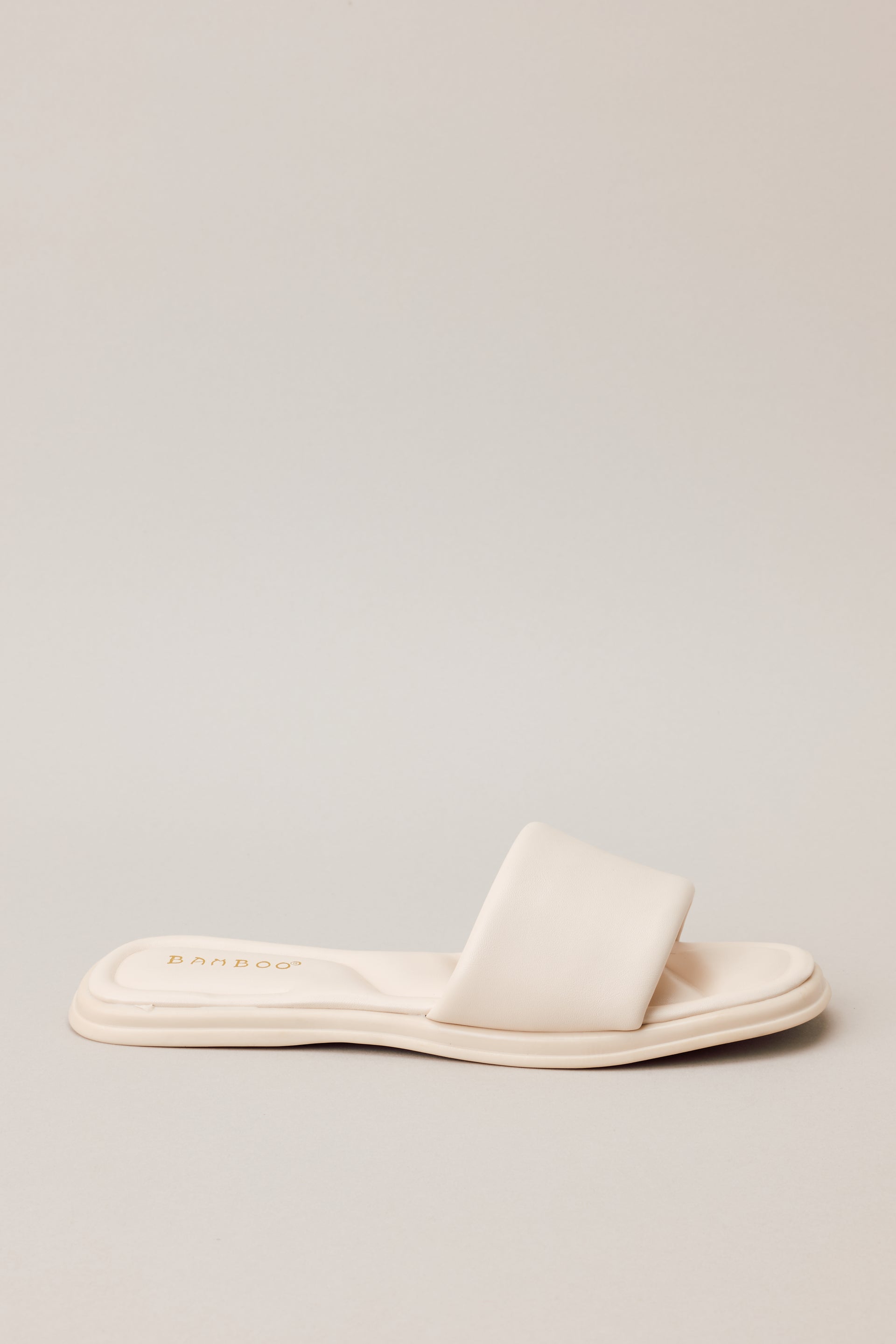 Ivory Matte Slip On Sandals - All Sandals | Red Dress