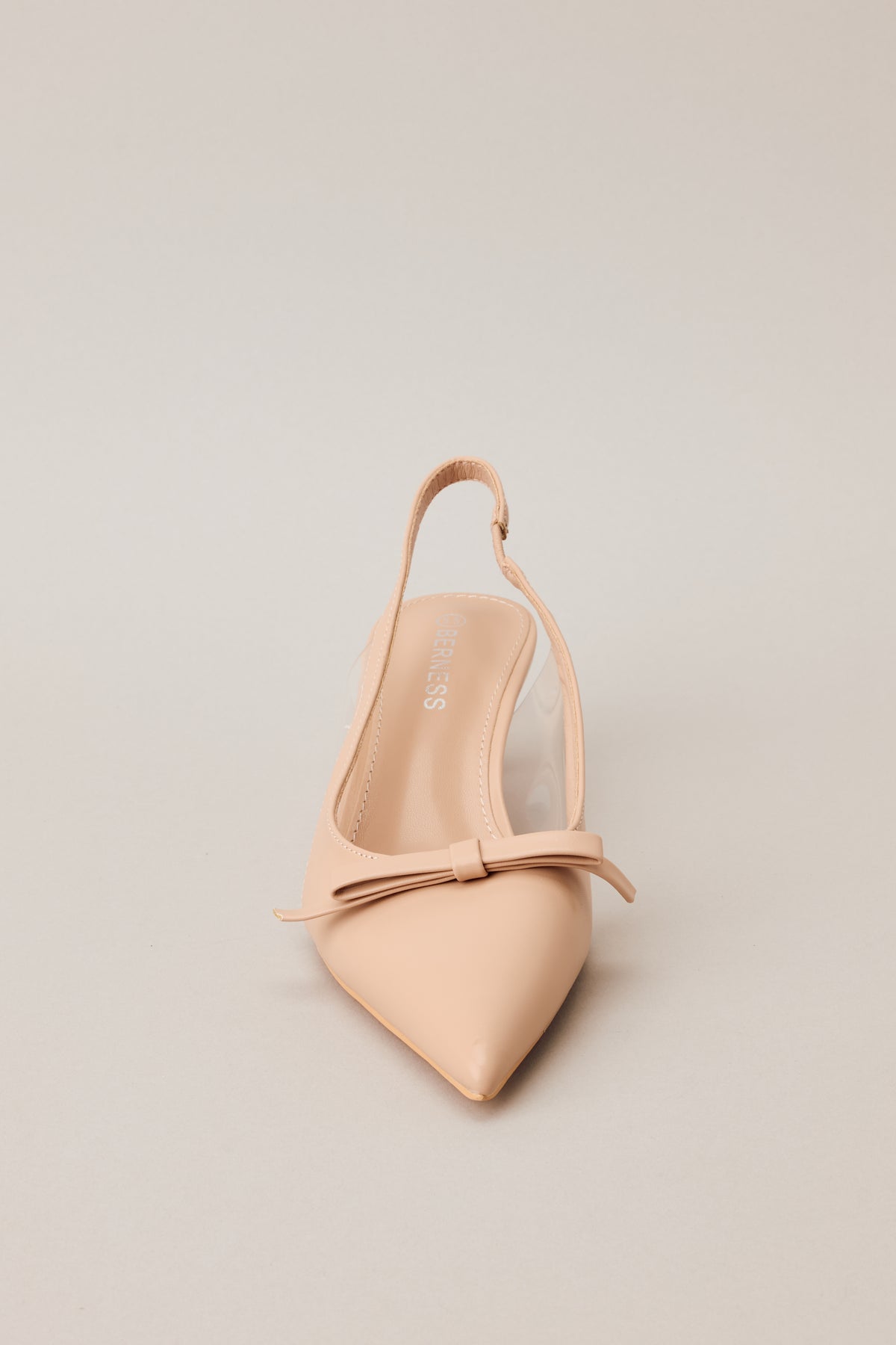 Beige Slingback Kitten Heels - All Shoes | Red Dress