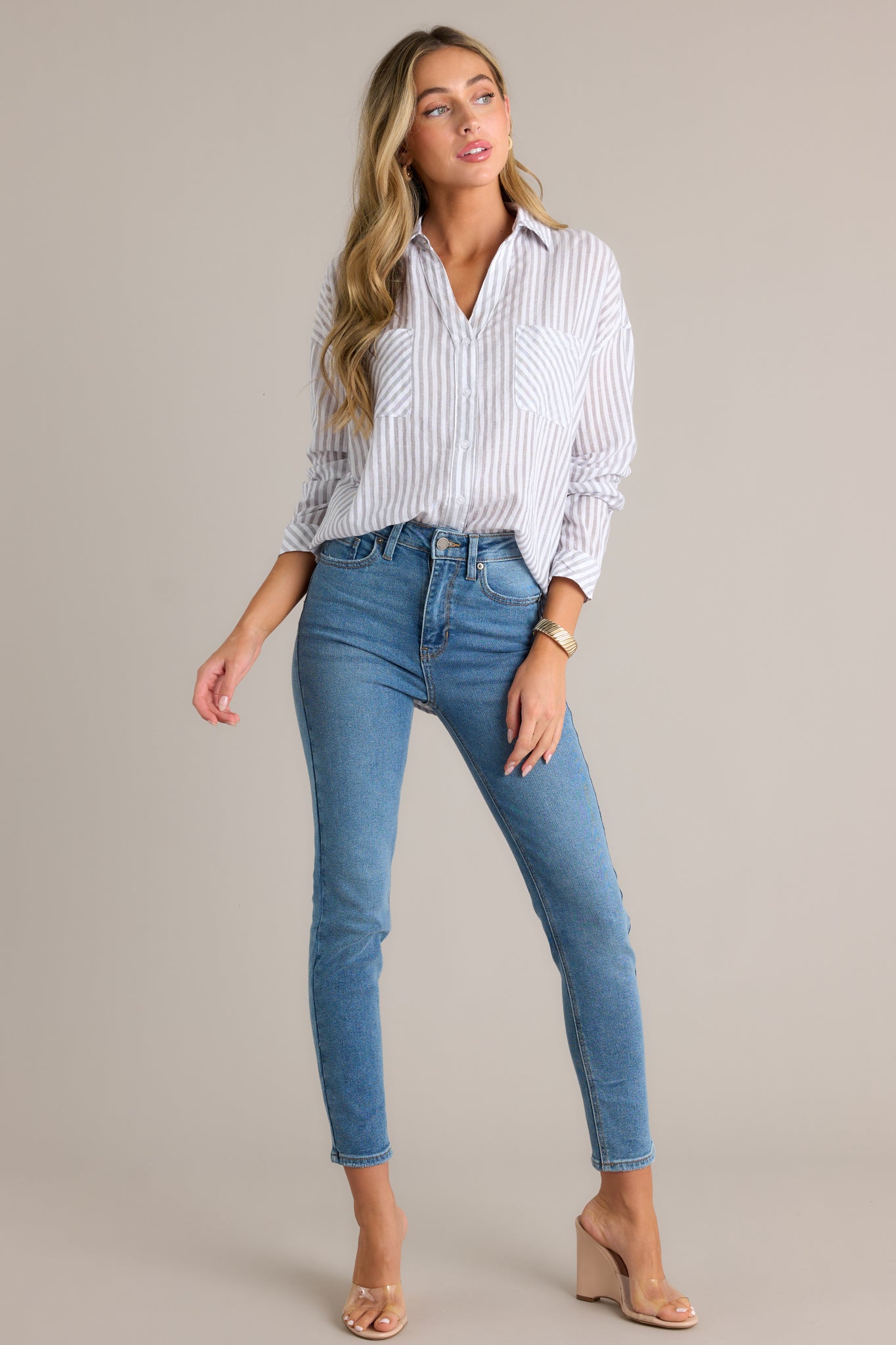 Essential Medium Wash Clean Skinny Jeans - Basics | Red Dress