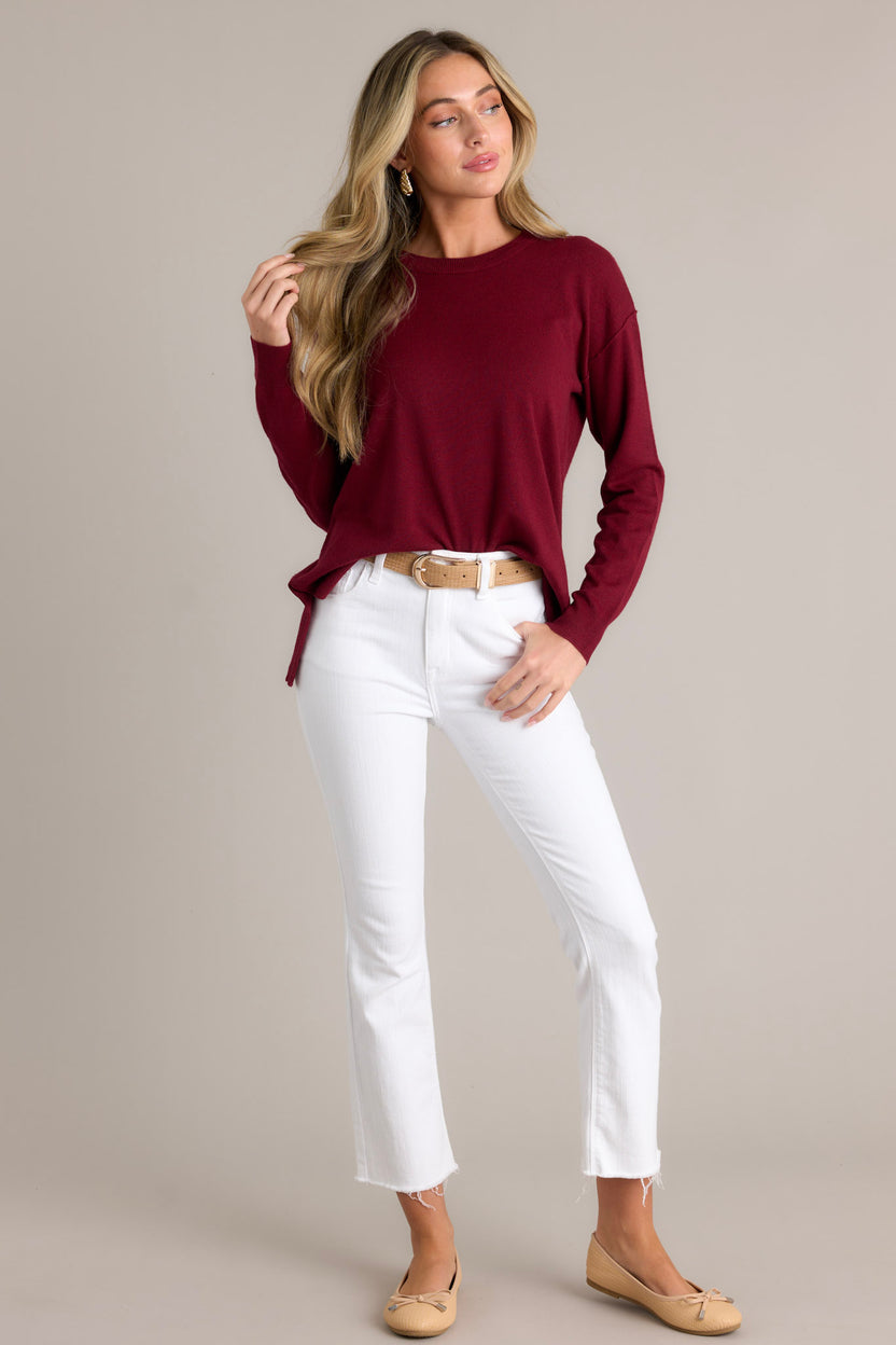 White Cropped Raw Hem Flare Jeans - All Denim | Red Dress