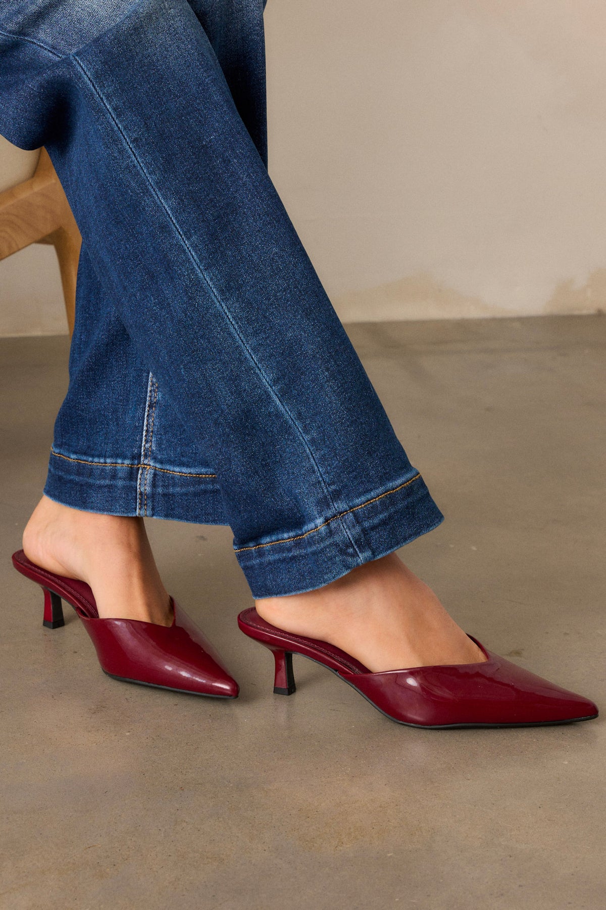 Burgundy Mule Heels - All Heels | Red Dress