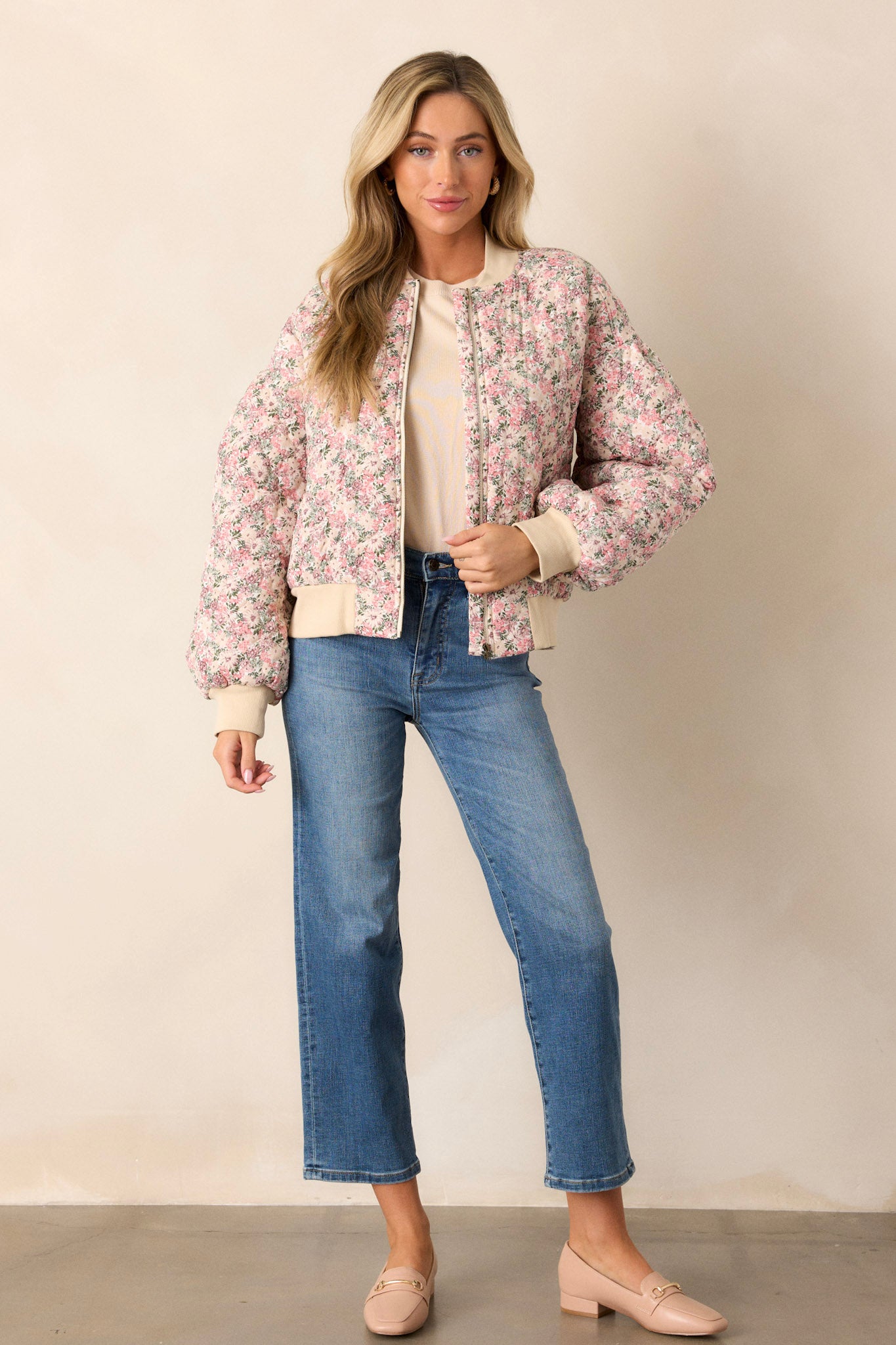 Medium Wash Cropped Wide Leg Jeans - All Denim | Red Dress