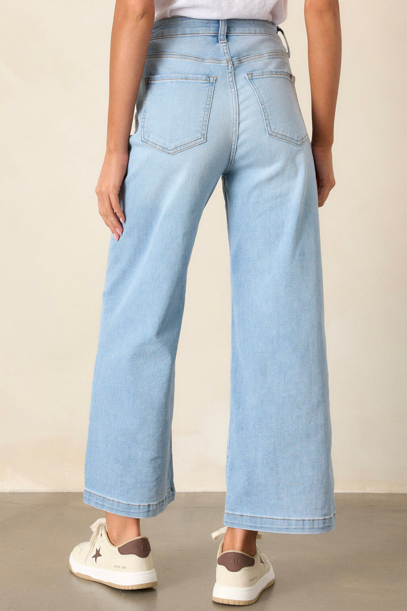 Light Wash Wide Leg Jeans - All Bottoms | Red Dress