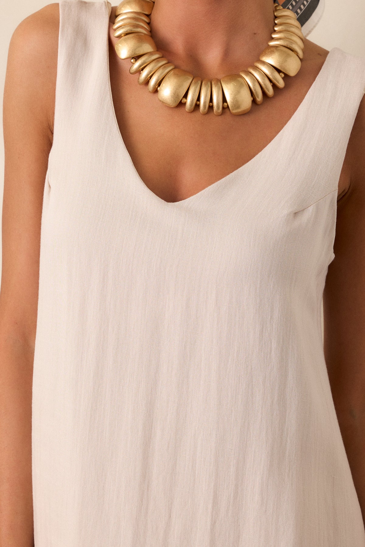 Ivory Sleeveless Mini Shift Dress - Casual Dresses | Red Dress