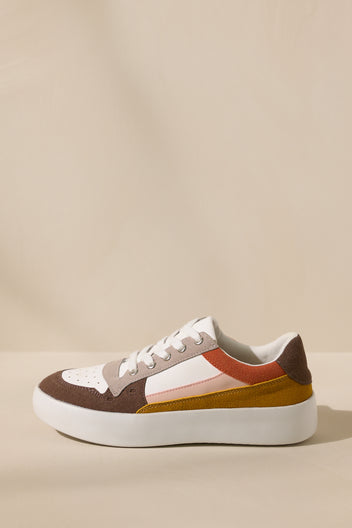 Taupe Multi Platform Sneakers - All Sneakers | Red Dress