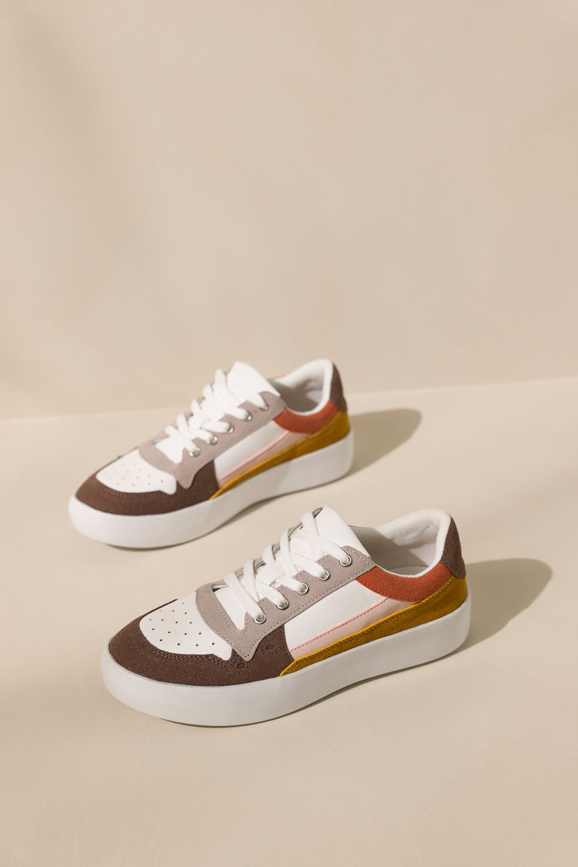 Taupe Multi Platform Sneakers - All Sneakers | Red Dress