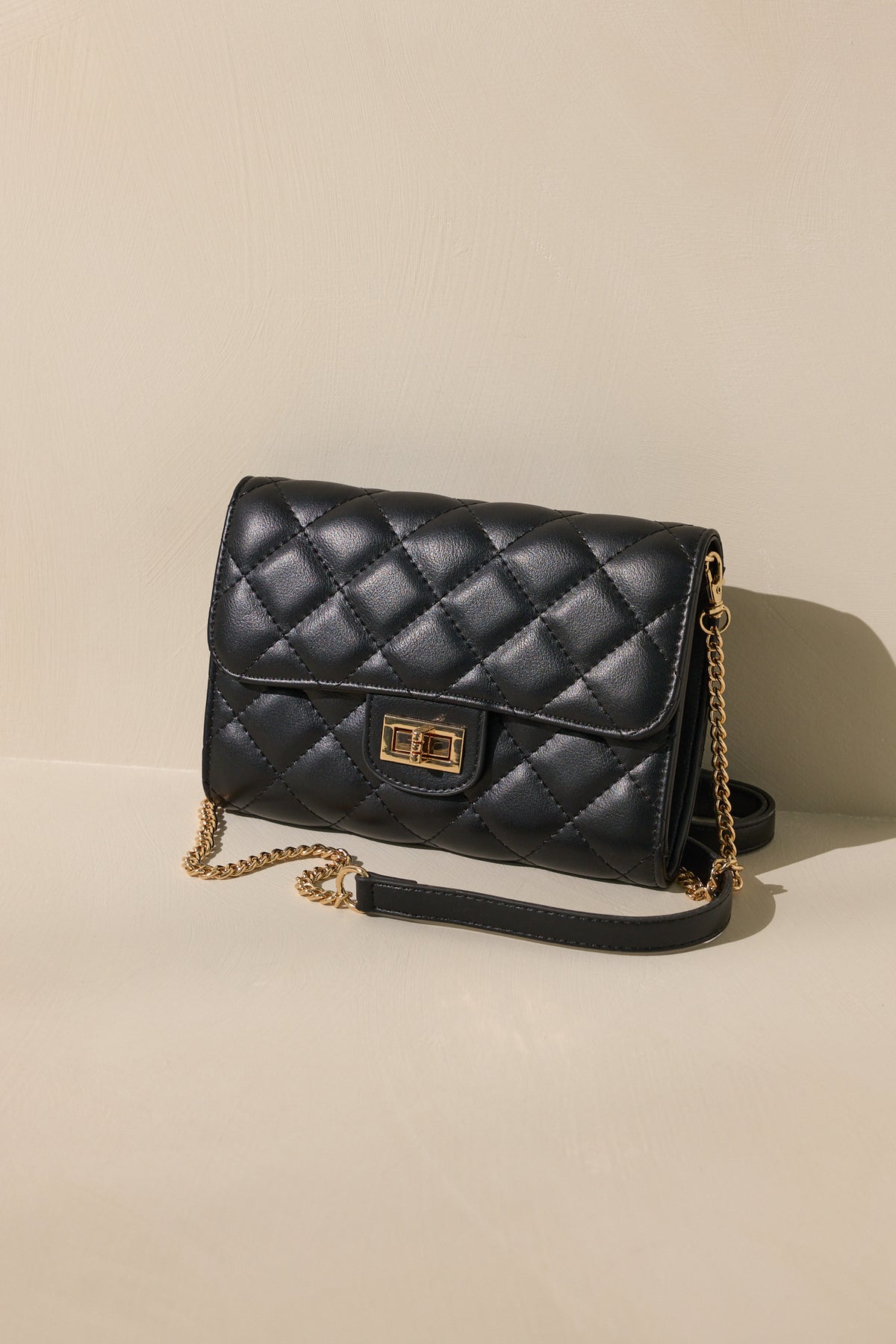 Black Quilted Handbag - All Handbags | Red Dress