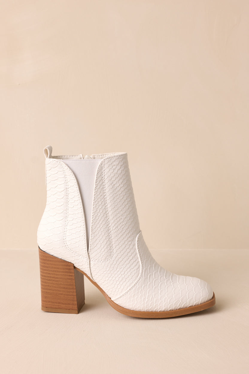 White Platform Ankle Boots - All Boots | Red Dress