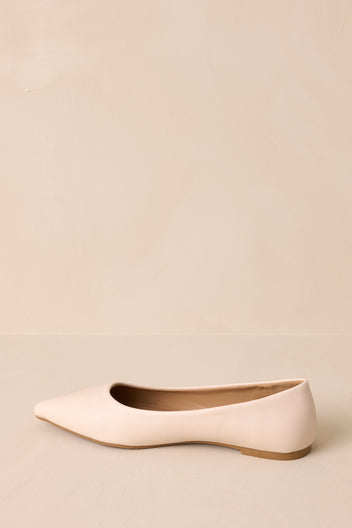Ivory Pointed-Toe Ballet Flats - All Flats | Red Dress