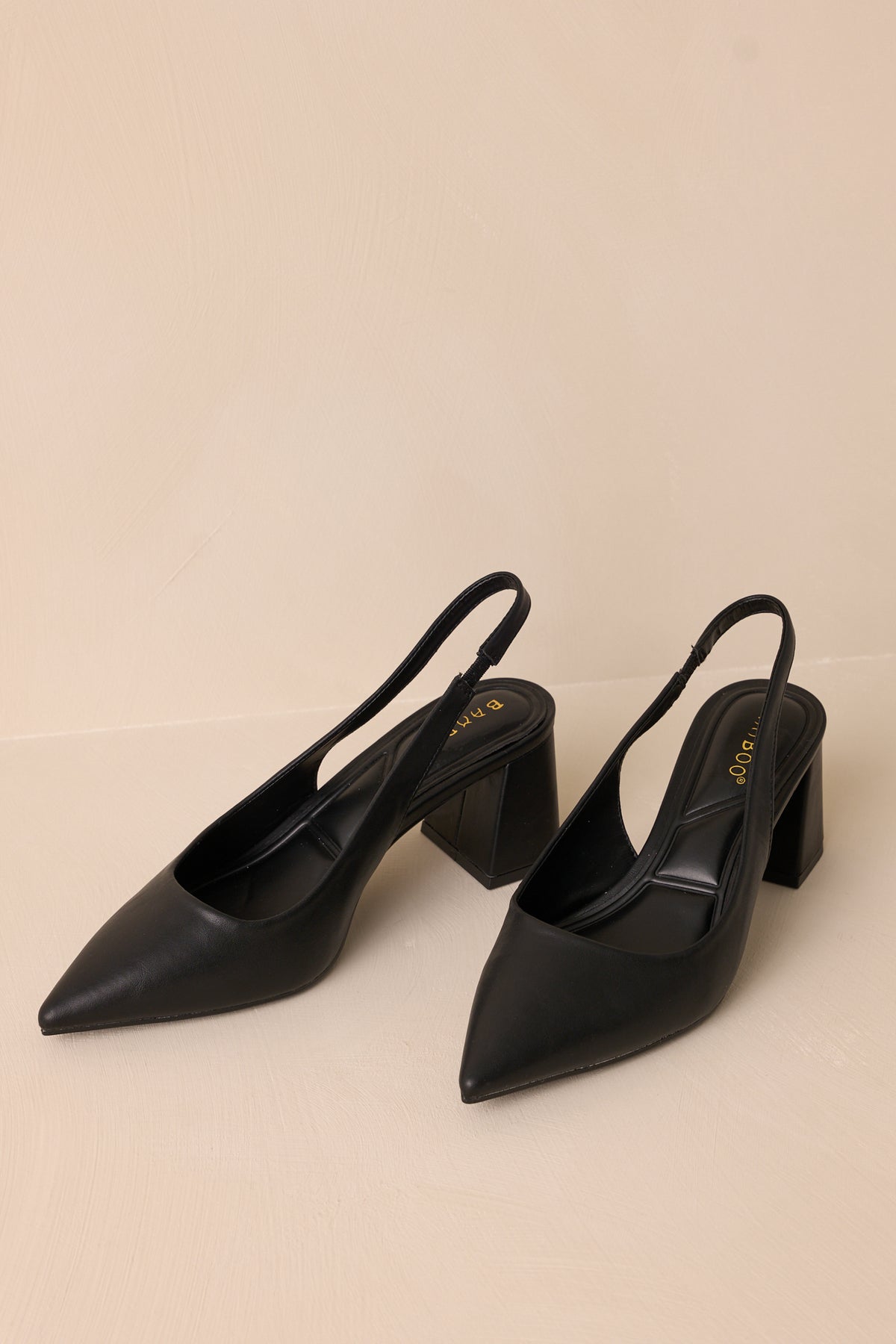Black Pointed-Toe Slingback Heels - All Heels | Red Dress