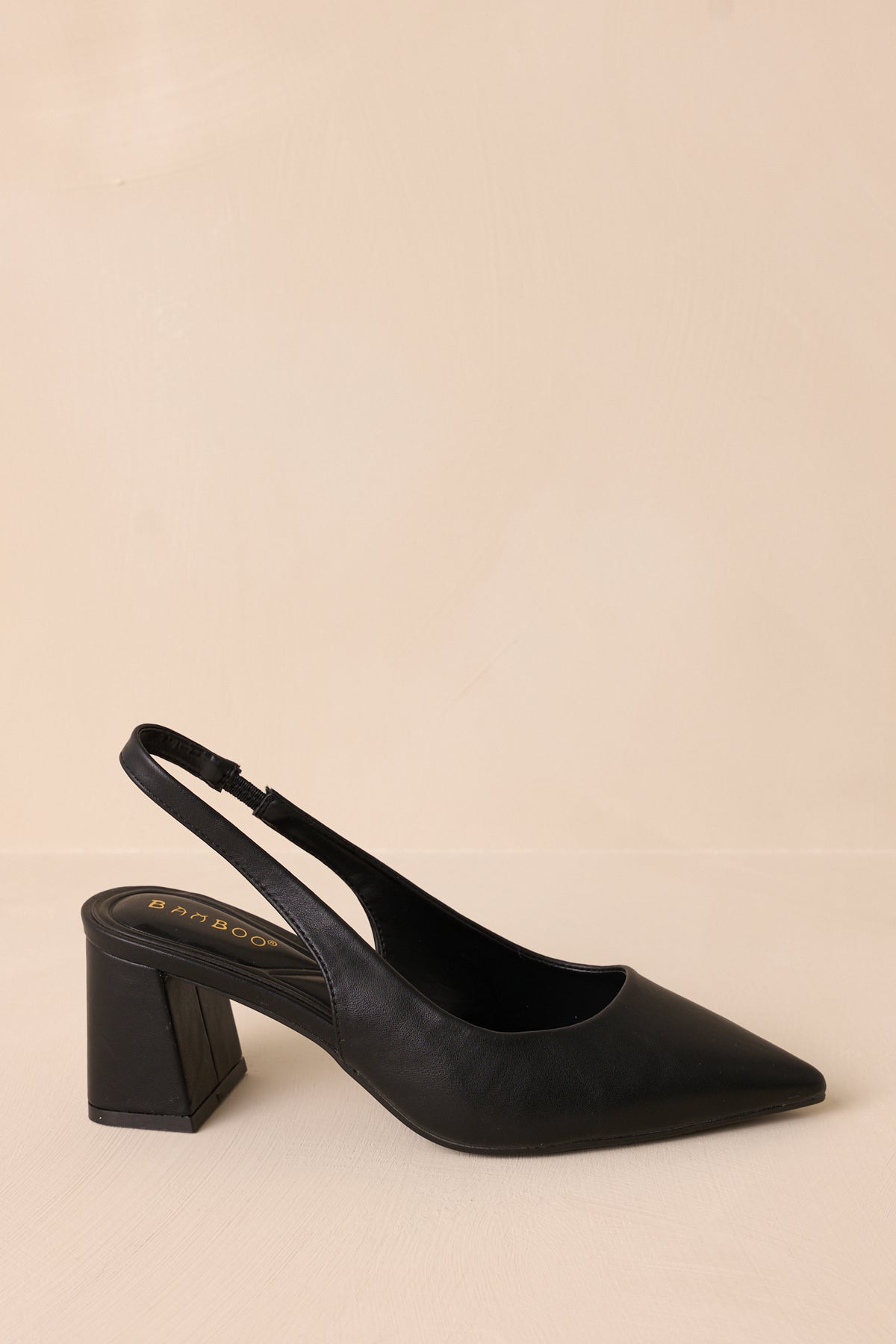 Black Pointed-Toe Slingback Heels - All Heels | Red Dress