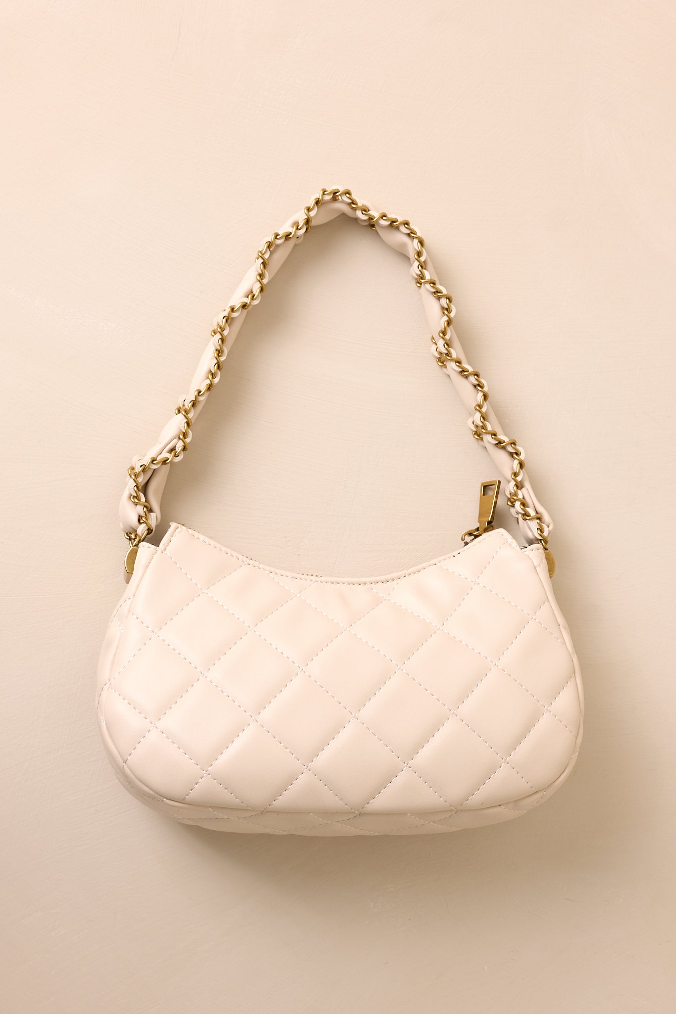 White Quilted Handbag - Shoulder Bags | Red Dress