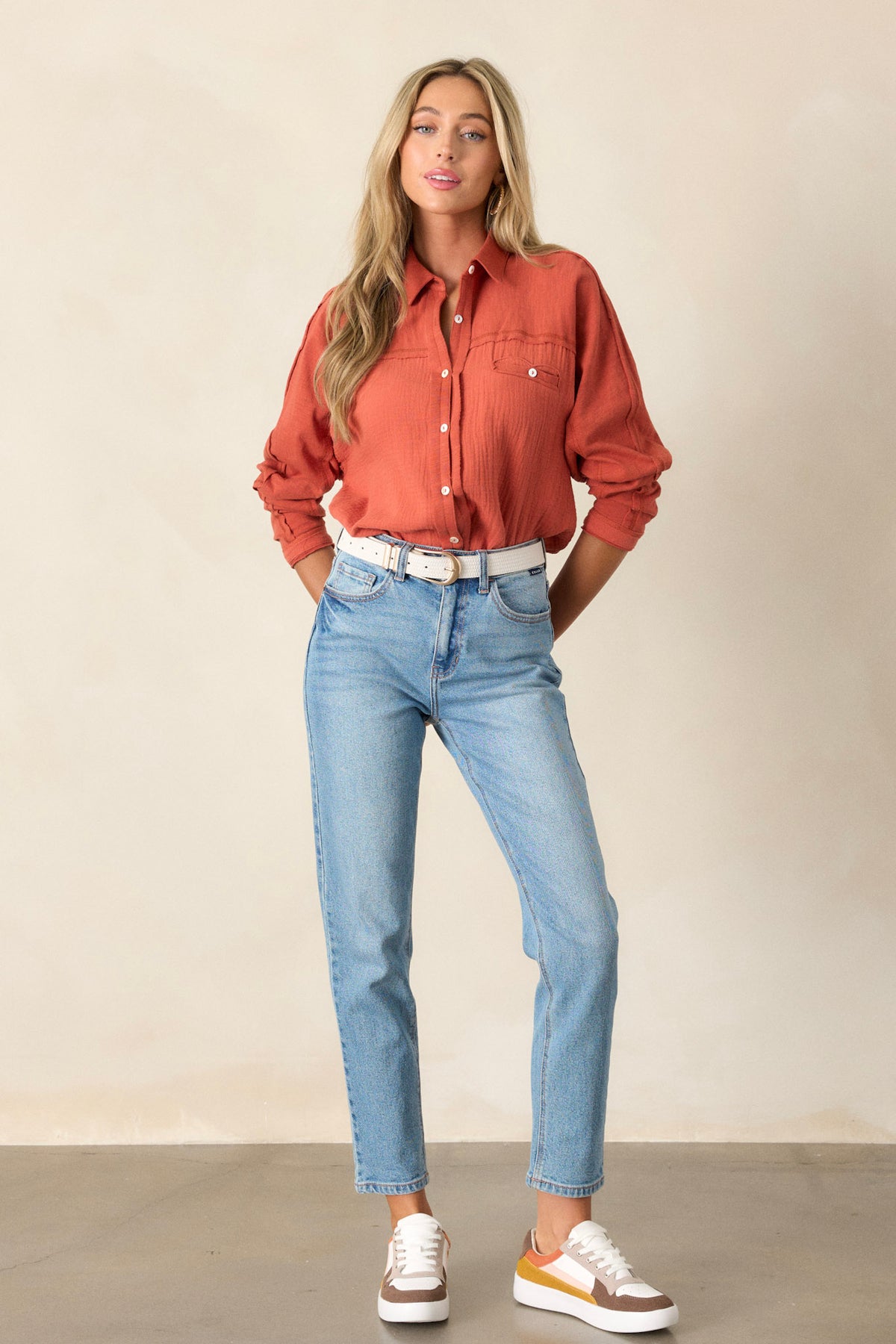 Comfortable Ginger Top - Shirts & Blouses | Red Dress
