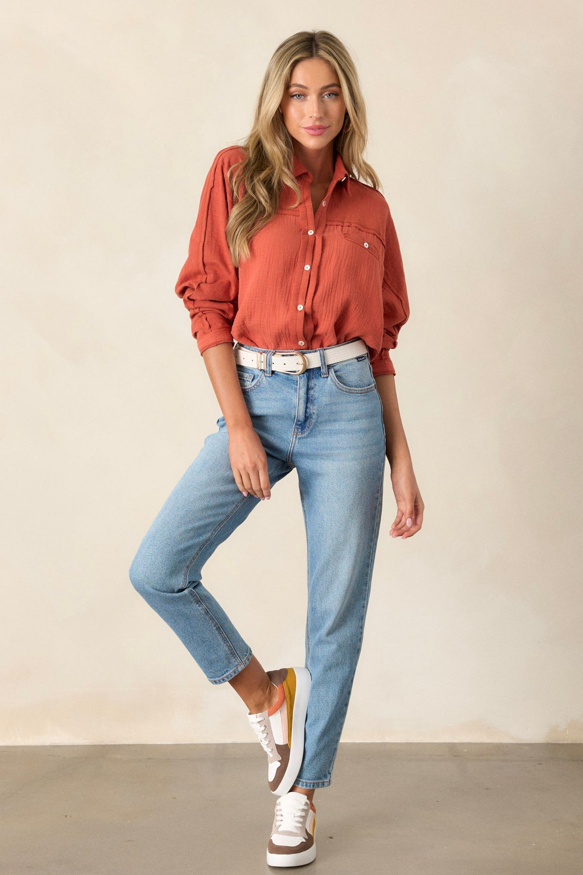 Comfortable Ginger Top - Shirts & Blouses | Red Dress