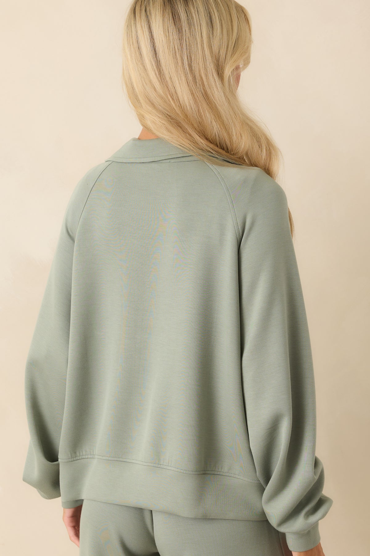 Sage Green Zip Up Jacket - All Jackets | Red Dress