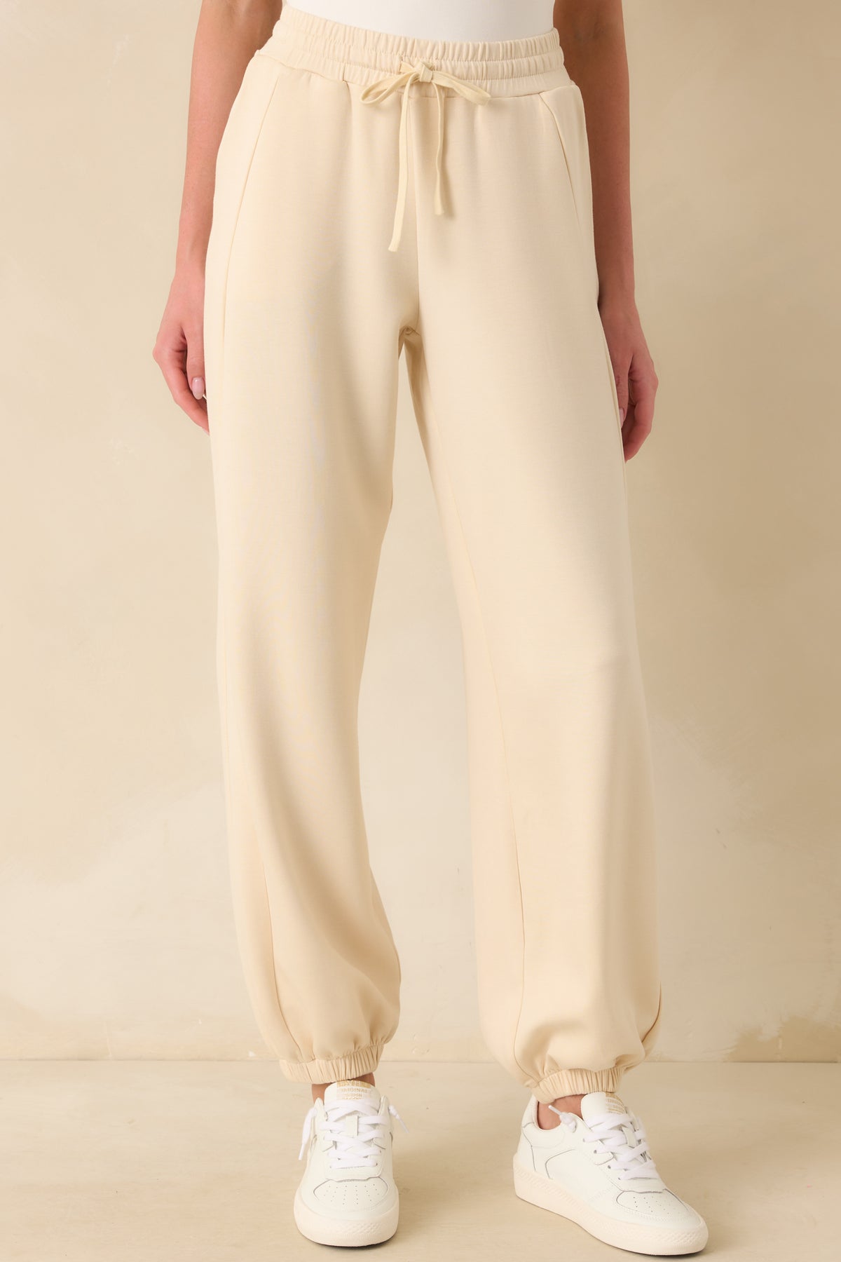 Ecru Beige Joggers - Loungewear Bottoms | Red Dress