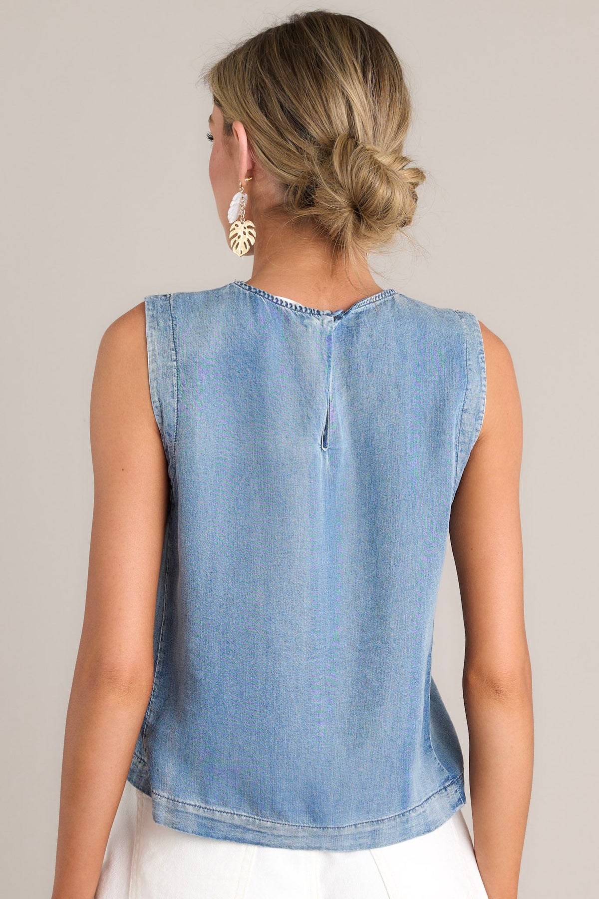 Light Chambray Tank Top - Two Piece Sets | Red Dress