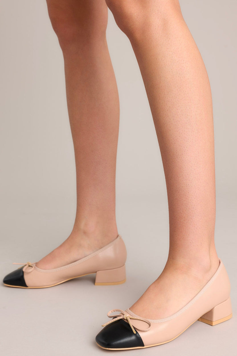 Beige Short Block Heels - All Heels | Red Dress