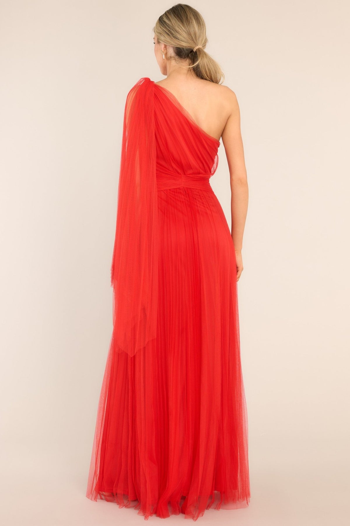 One Shoulder Red Formal Dress - All Dresses | Red Dress