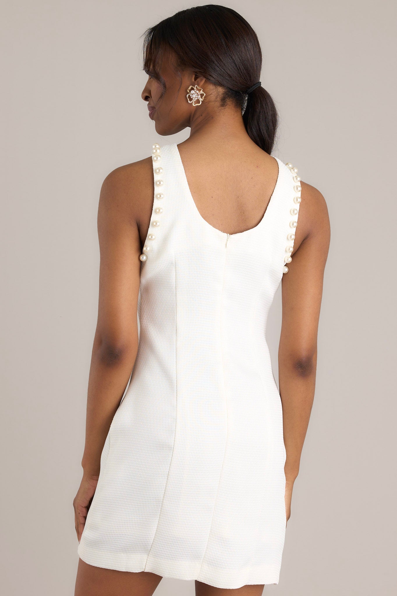 Ivory Pearl Mini Dress - For The Bride | Red Dress