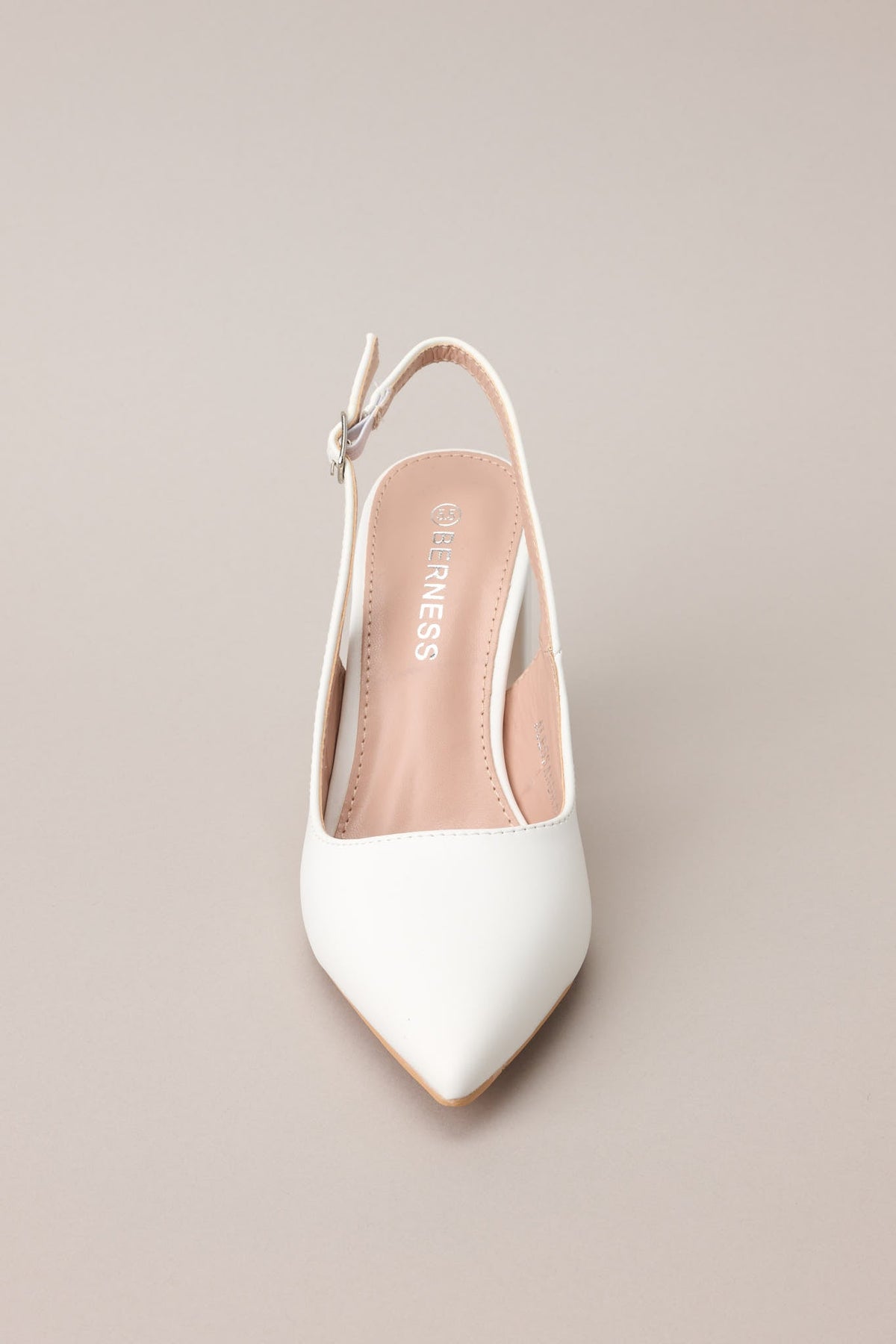 White Slingback Heels - All Shoes | Red Dress