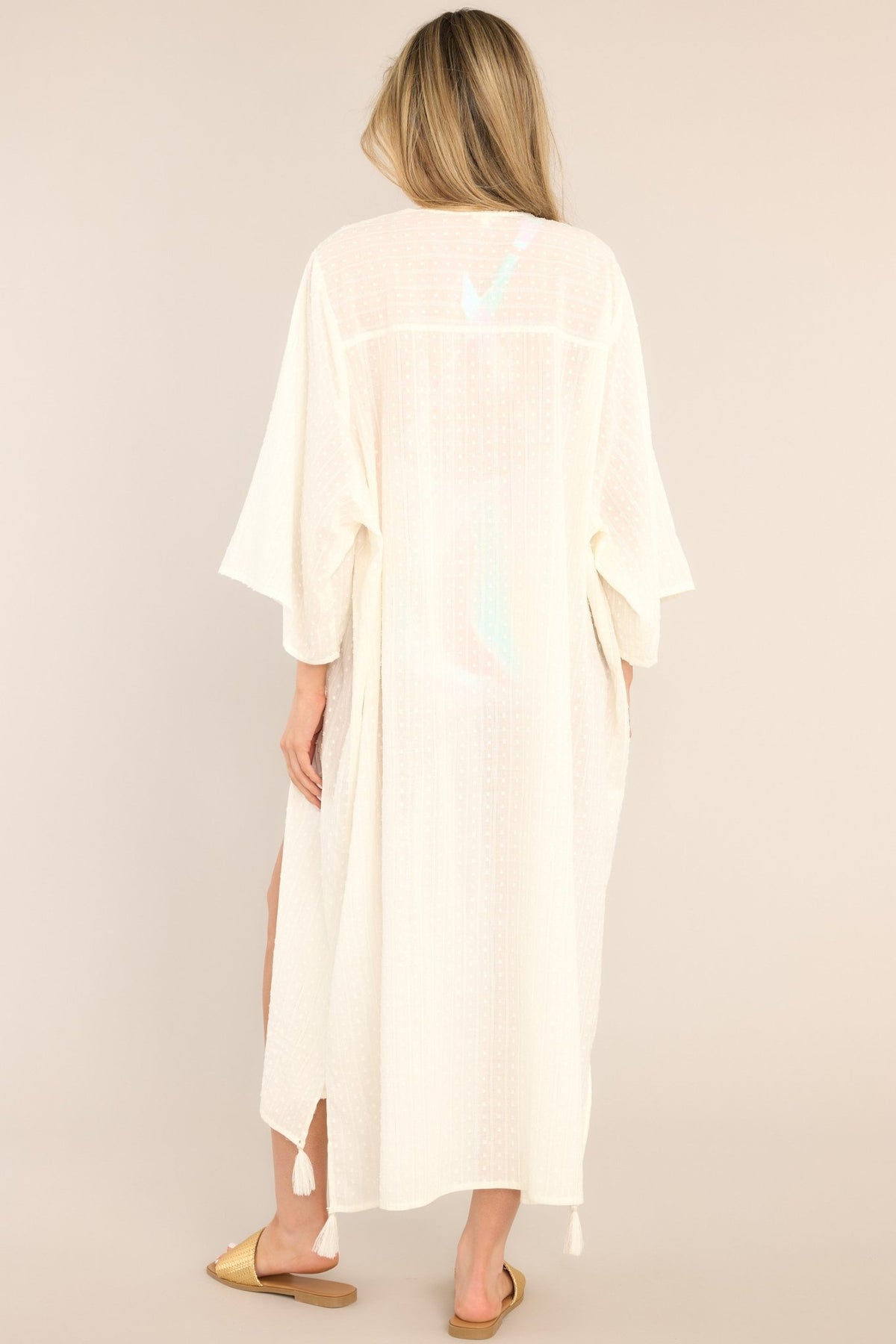 Chic Sheer Ivory Cover Up - Beachwear Clothing | Red Dress