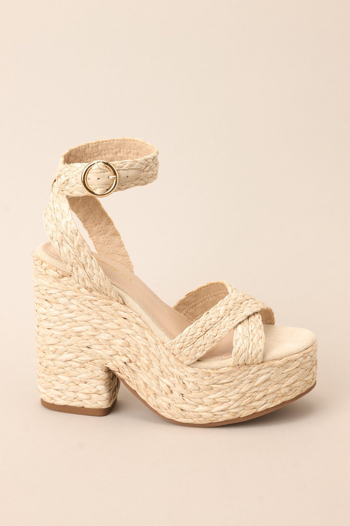 Good Sense Raffia High Heel Sandal - All Heels | Red Dress