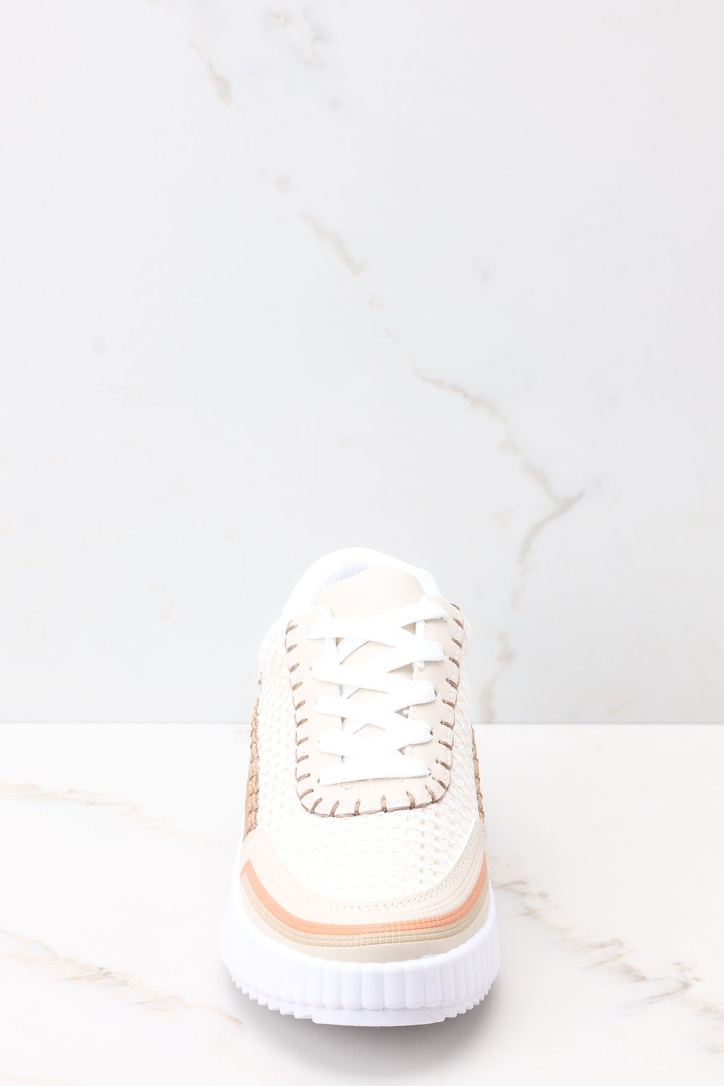 Cute Beige Platform Sneakers - Shoes | Red Dress