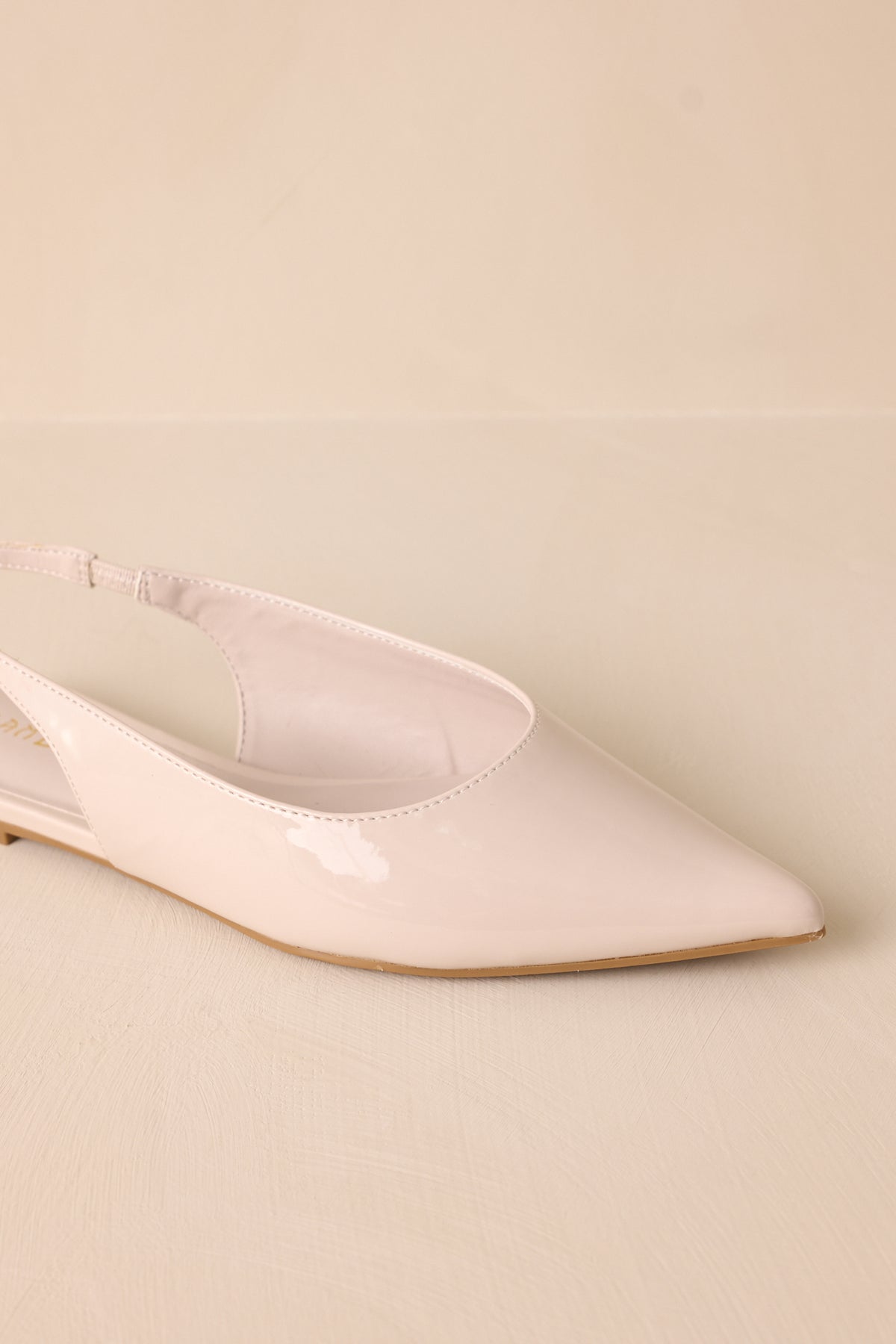 Ivory Pointed-Toe Slingback Flats - All Flats | Red Dress