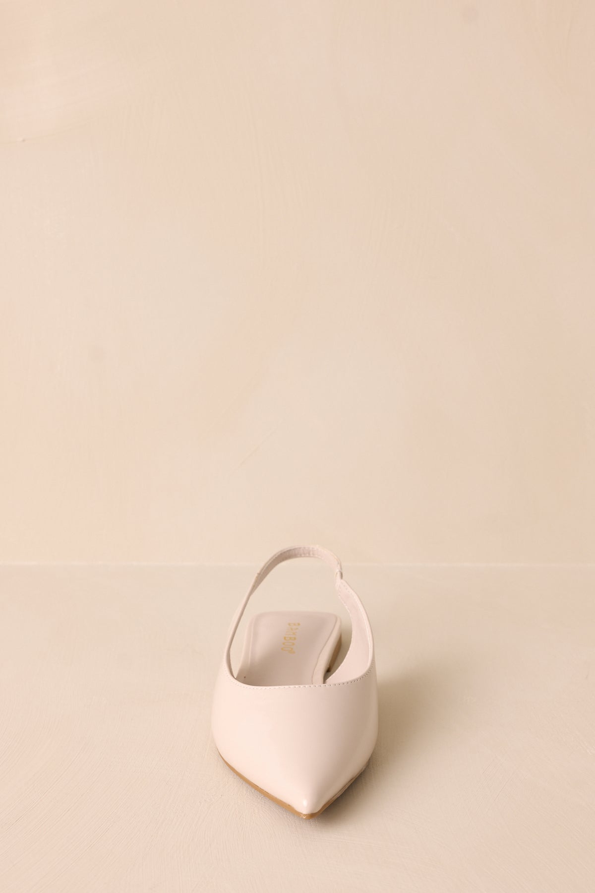 Ivory Pointed-Toe Slingback Flats - All Flats | Red Dress