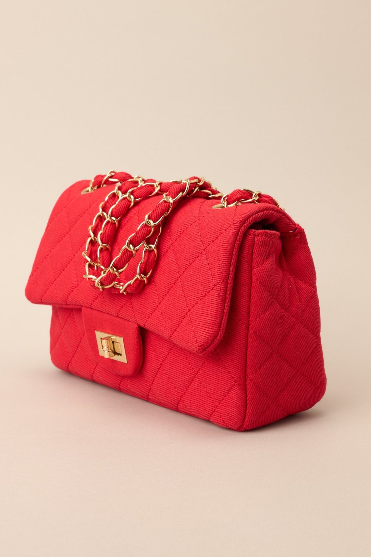 Red Multi-use Chain Strap Handbag - All Accessories | Red Dress