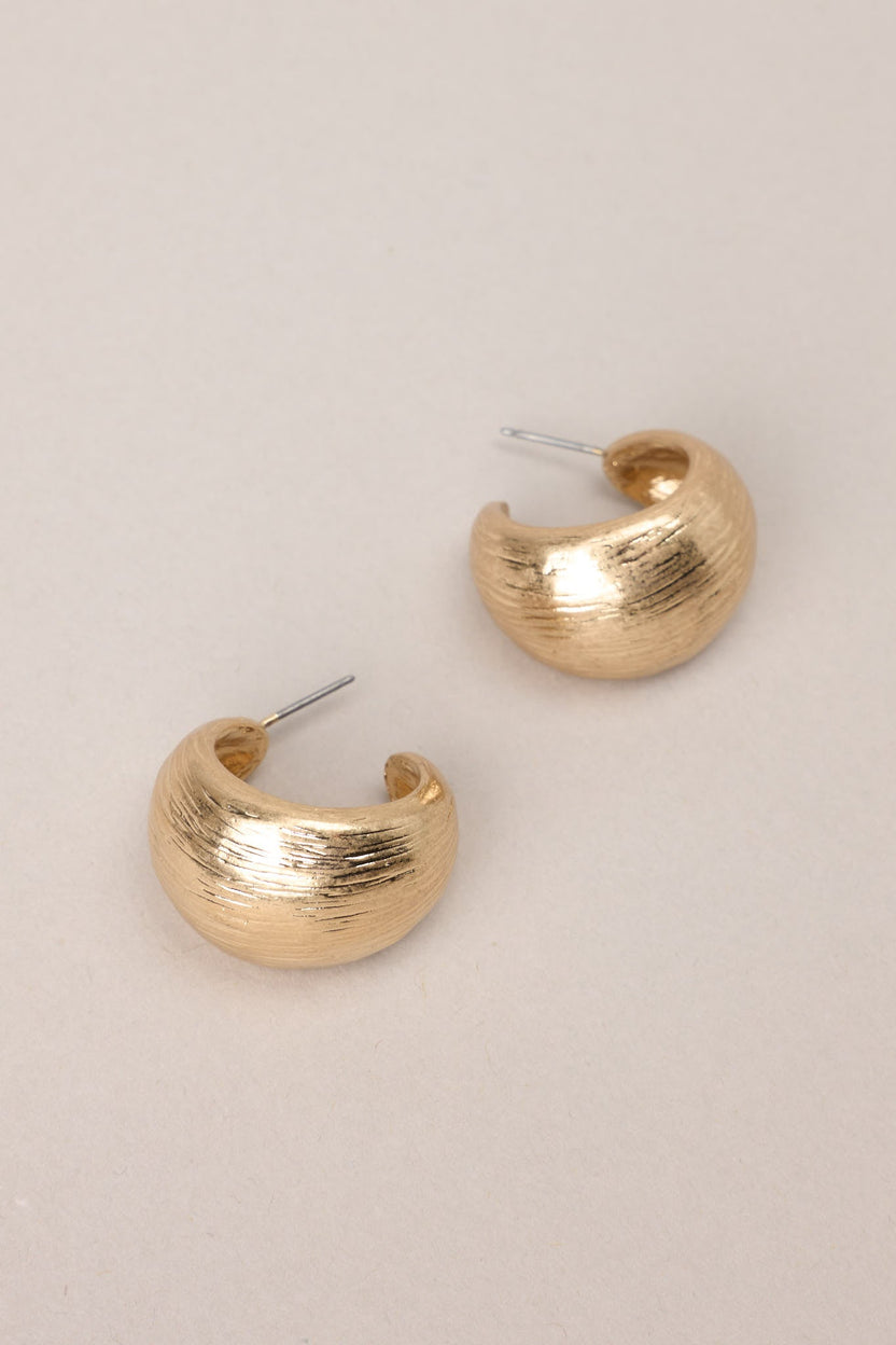 Small Gold Hoop Earrings - All Hoops | Red Dress