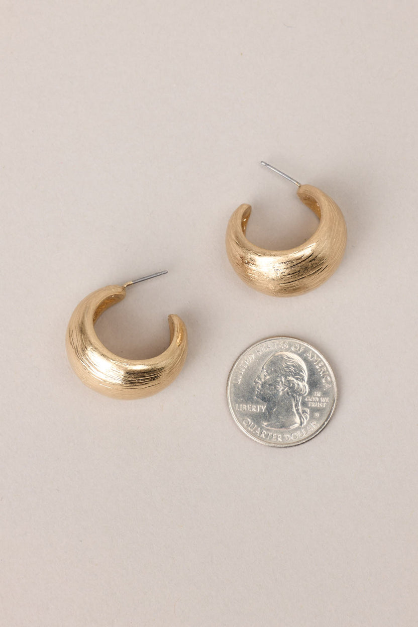 Small Gold Hoop Earrings - All Hoops | Red Dress