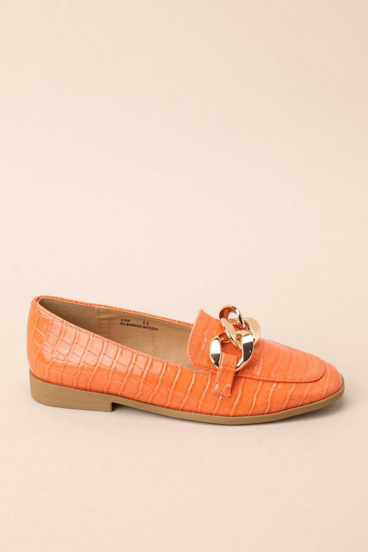 Unique Orange Loafers - All Shoes | Red Dress